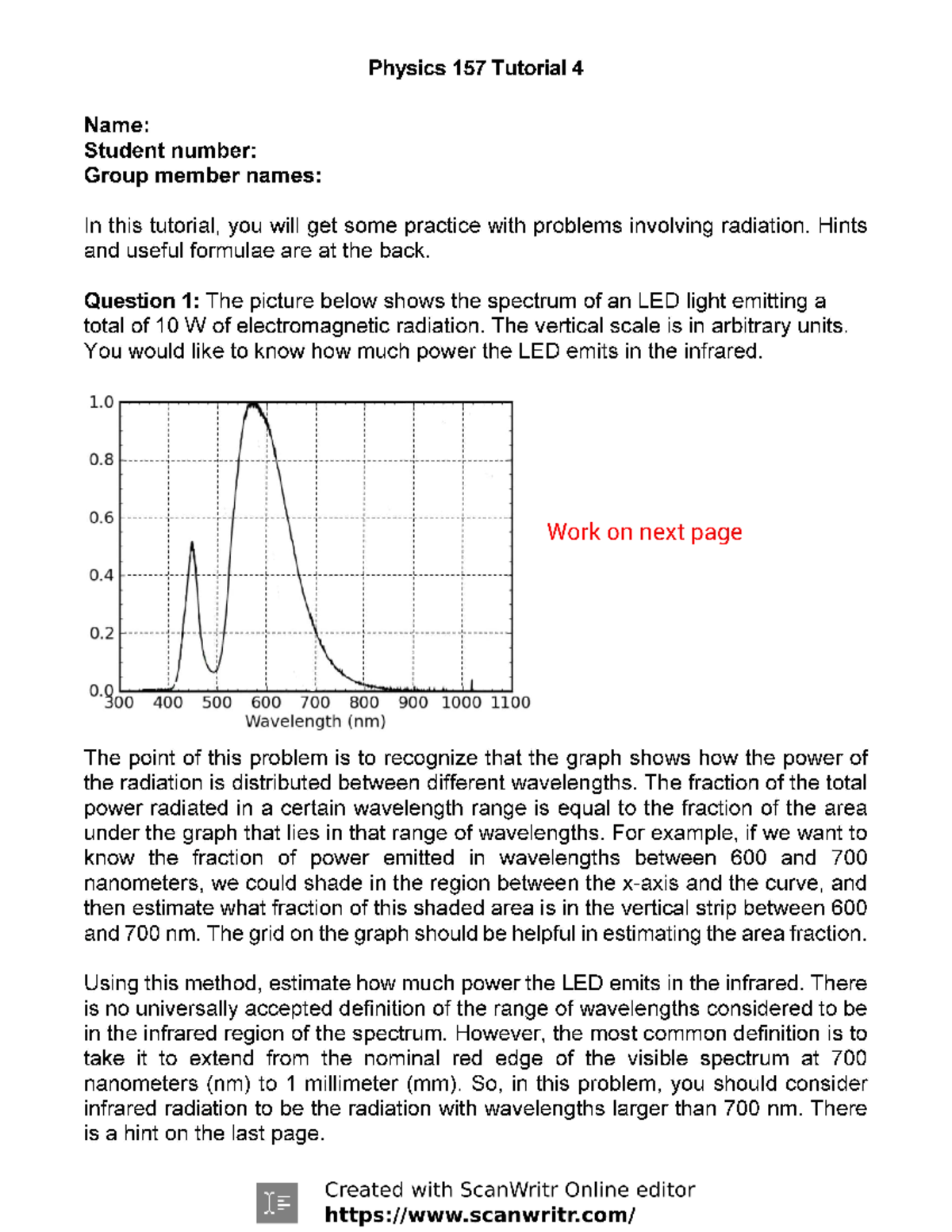 Physics 157 Tutorial 4 UBC - PHYS 157 - Studocu