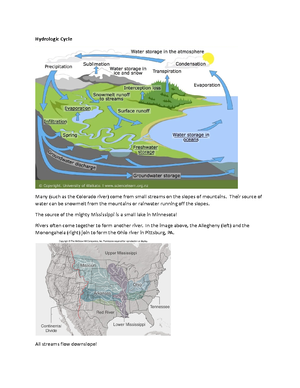 Precipitation - Precipitation Hydrologic cycle Driven by solar ...