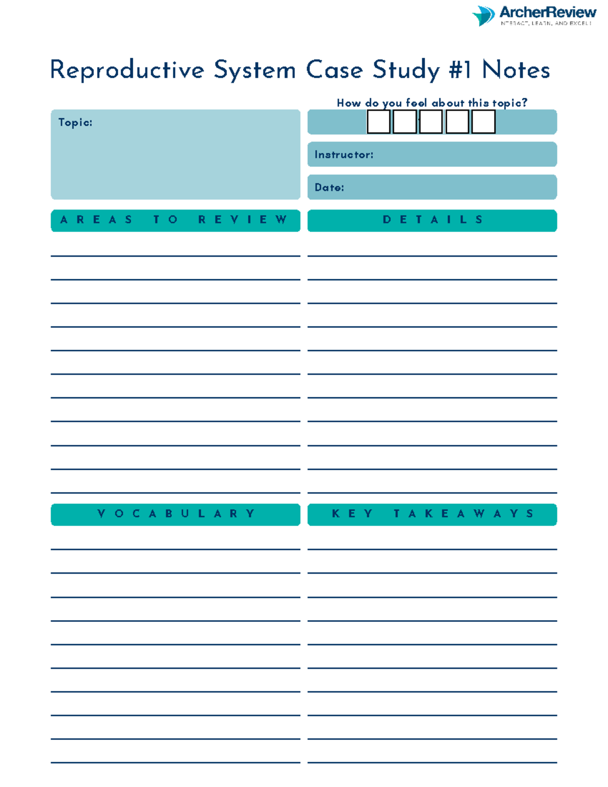 Reproductive System Live Case Study Notes - NURS 370 - Reproductive ...