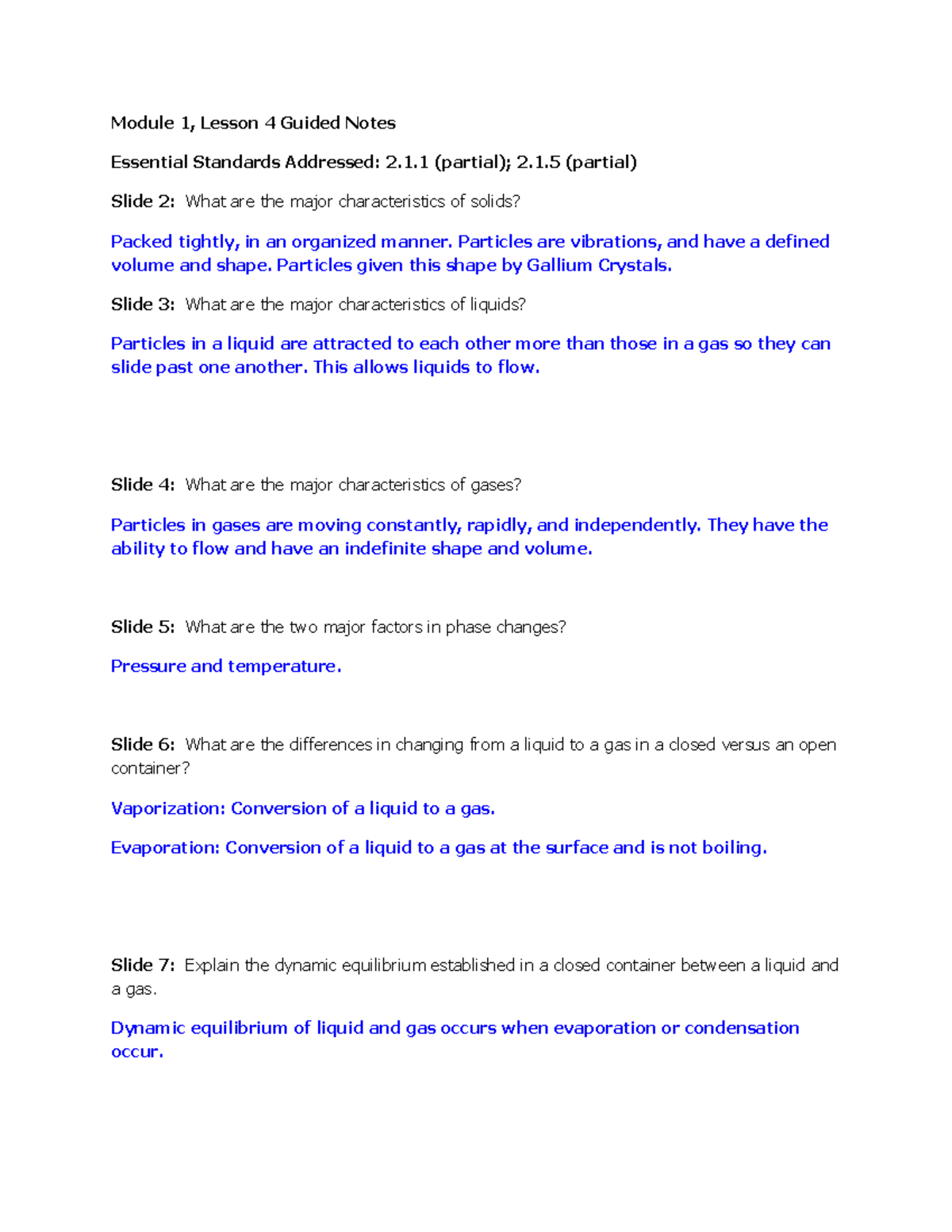 Module One Lesson Four Guided Notes - Module 1, Lesson 4 Guided Notes ...