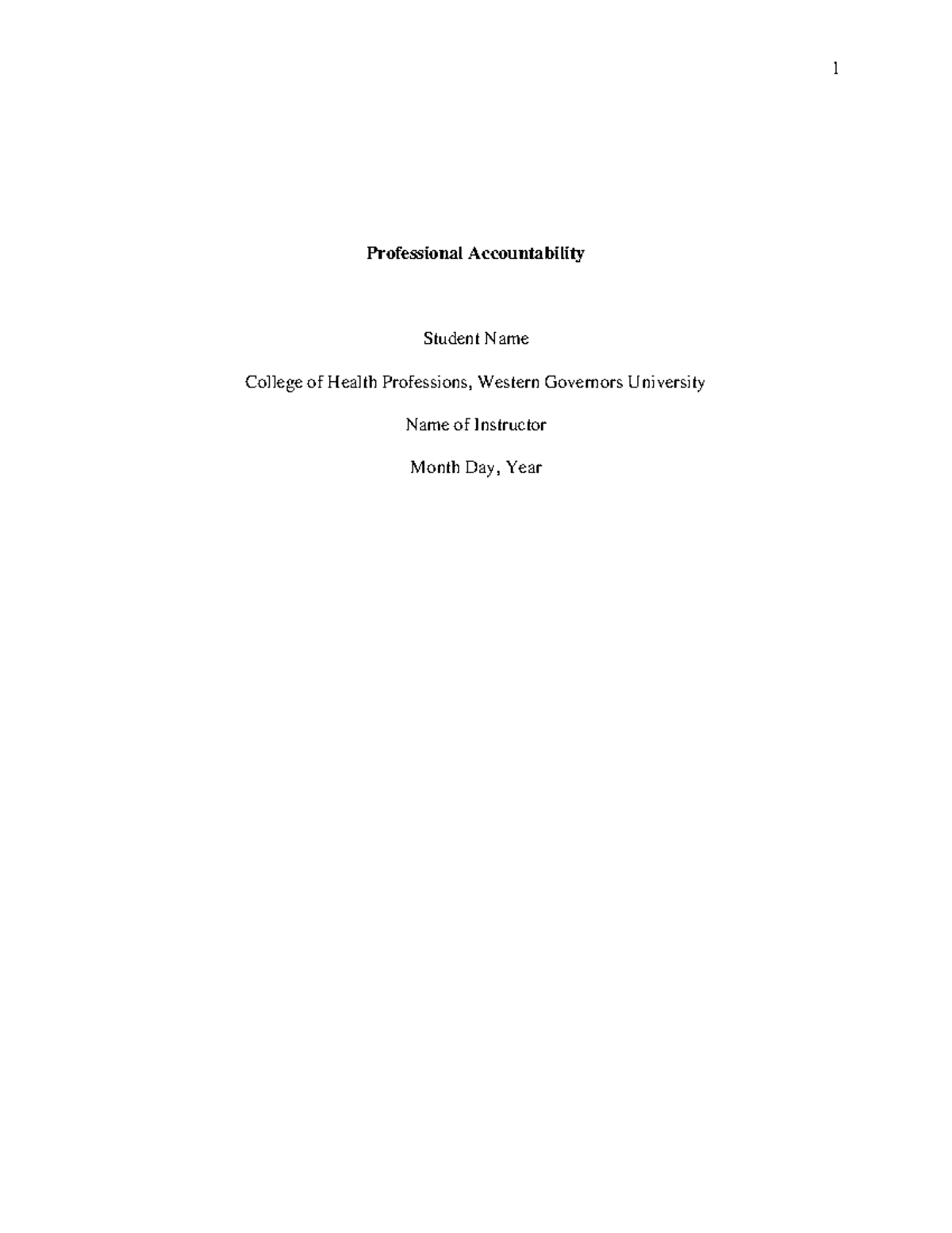 C304 Task 1 template - paper - Professional Accountability Student Name ...