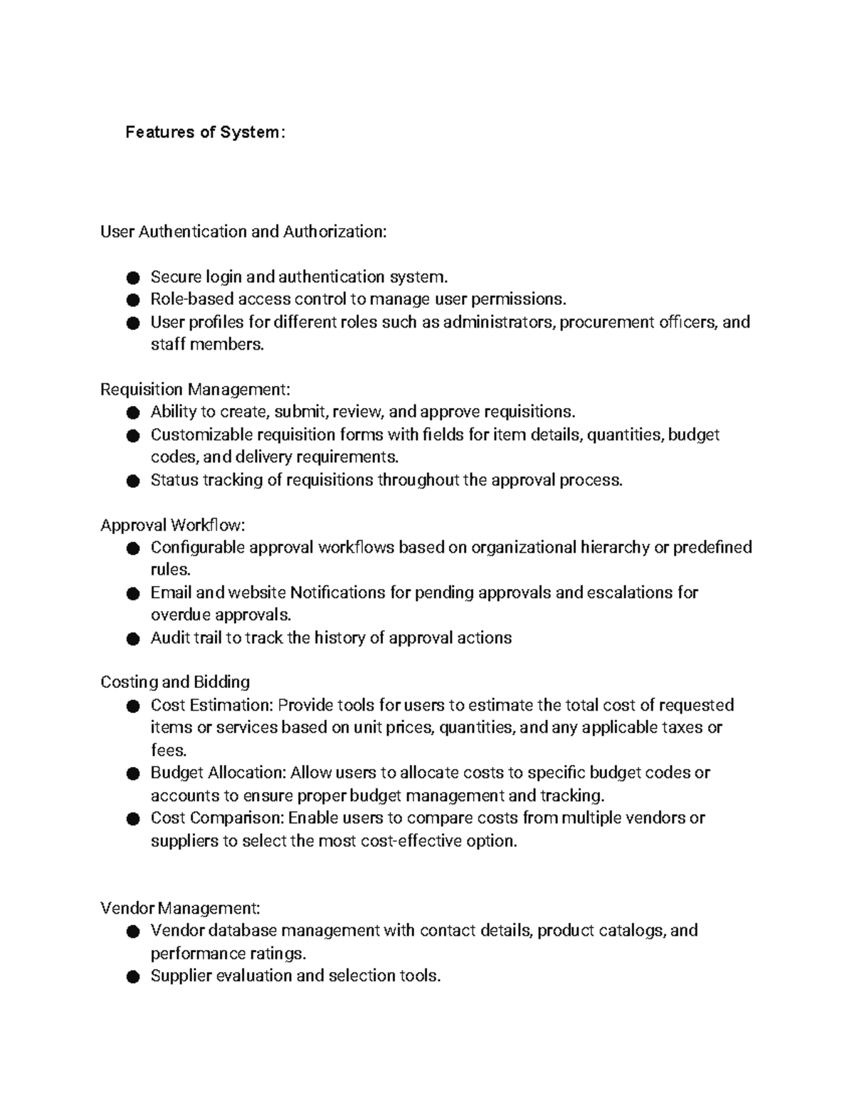 Key-Function-of-System -1-1 - Features of System: User Authentication and Authorization: Secure ...