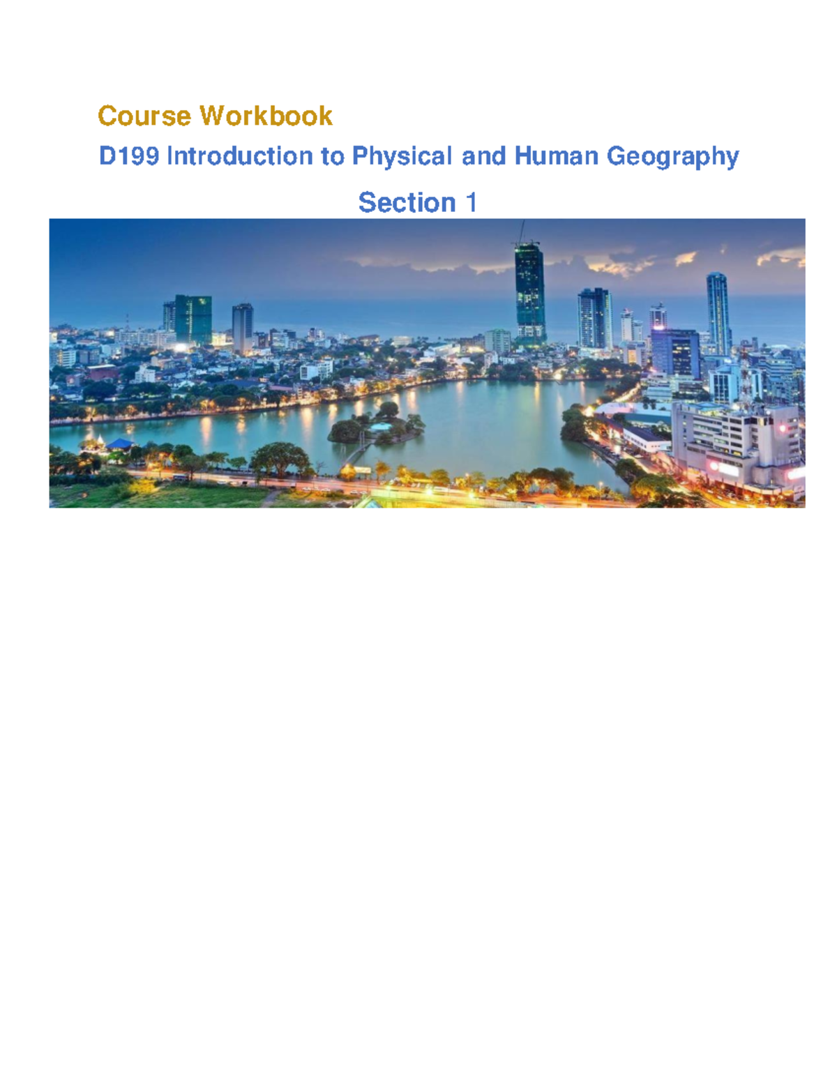 11 - 123 - Course Workbook D199 Introduction to Physical and Human ...