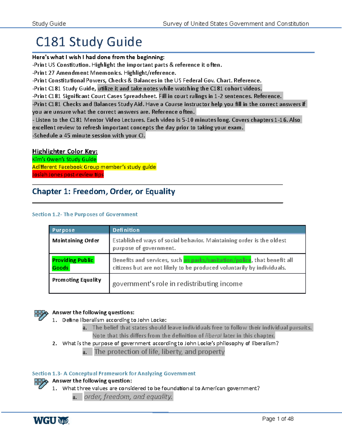 C181 Master Study Guide Josiah - CHEM 3503 - WGU - Studocu