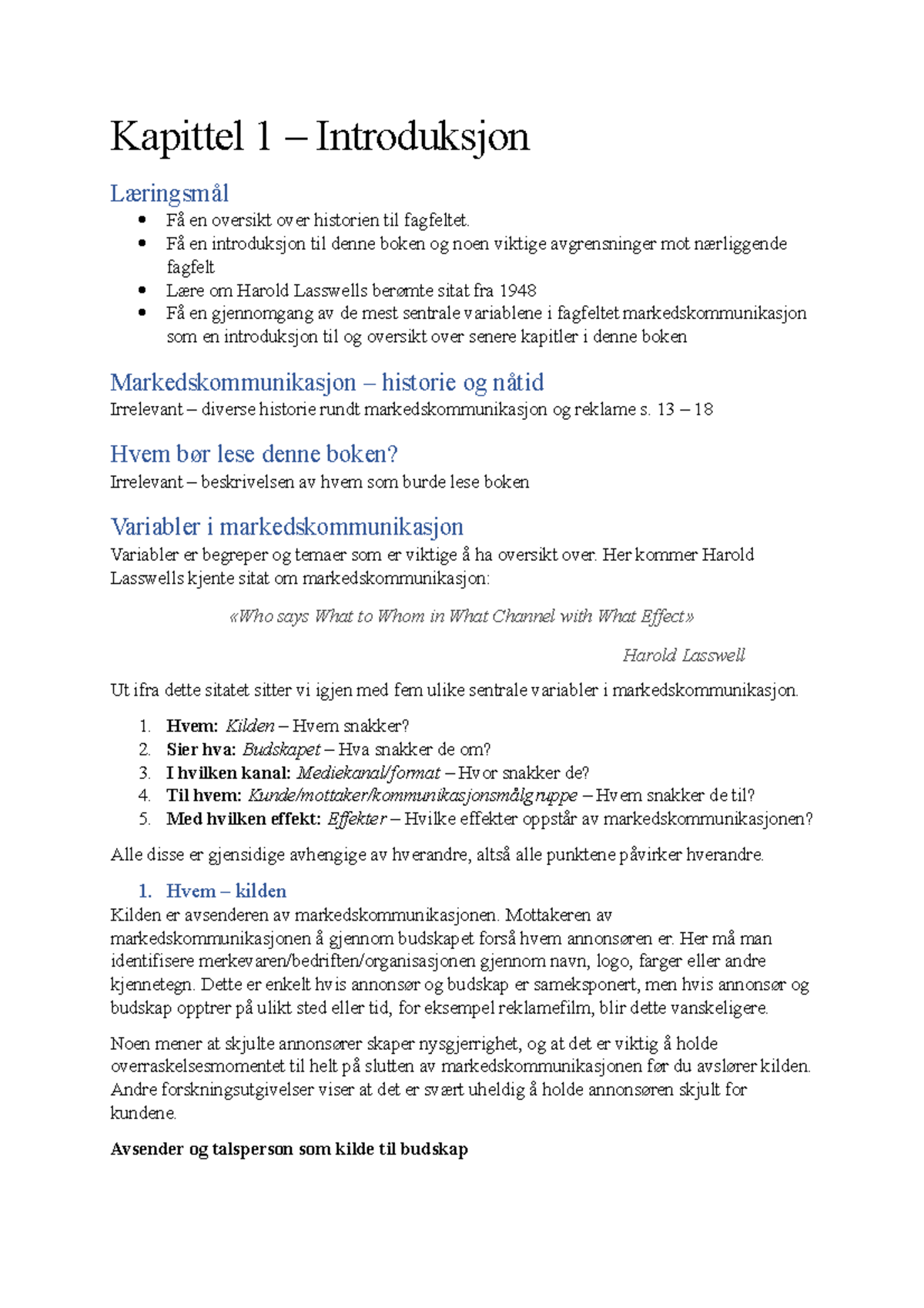 Kapittel 1 - Introduksjon - Kapittel 1 – Introduksjon Læringsmål Få en oversikt over historien ...