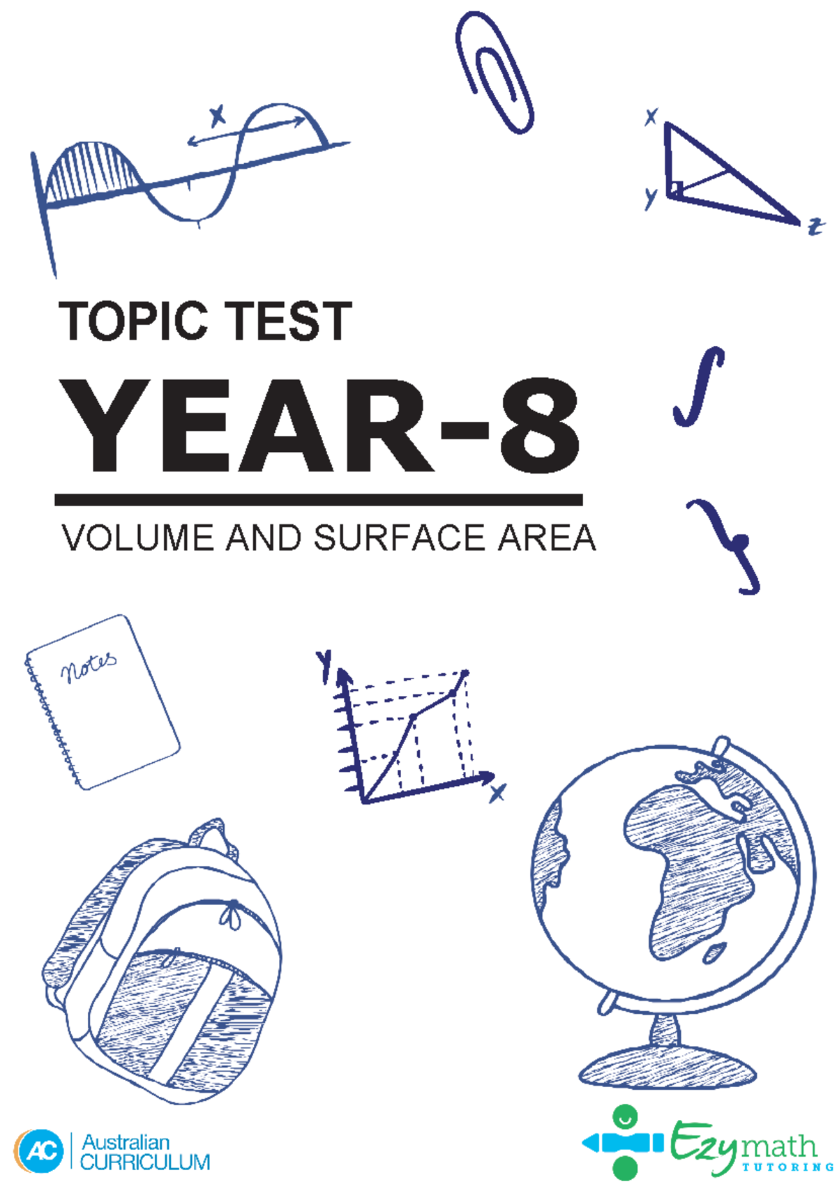Year 8 Maths Test - Volume and surface area - Questions - TOPIC TEST ...
