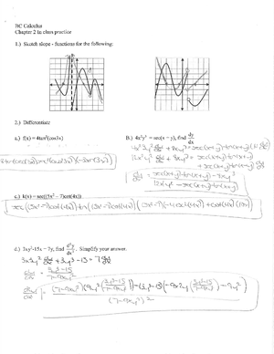 BC - Day 2 - Calculus, stuff for calculus - Studocu
