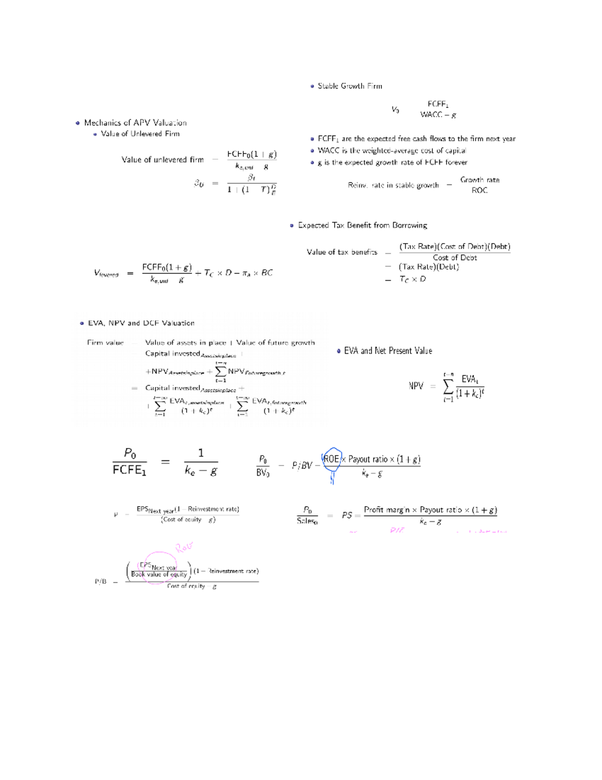 Equity multiples formula - CORPFIN 2502 - Studocu