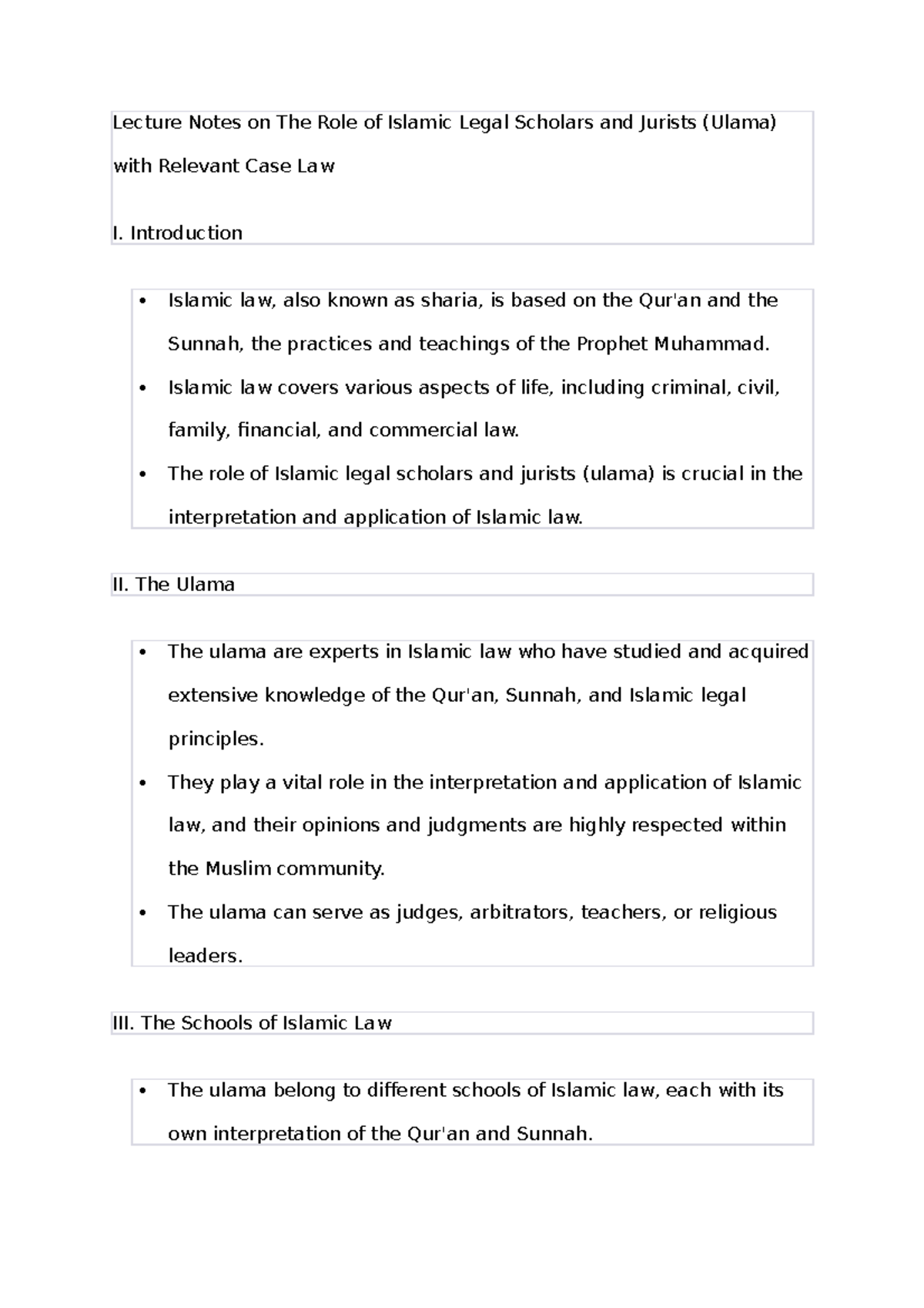 The Role of Islamic Legal Scholars and Jurists (Ulama) - Introduction ...