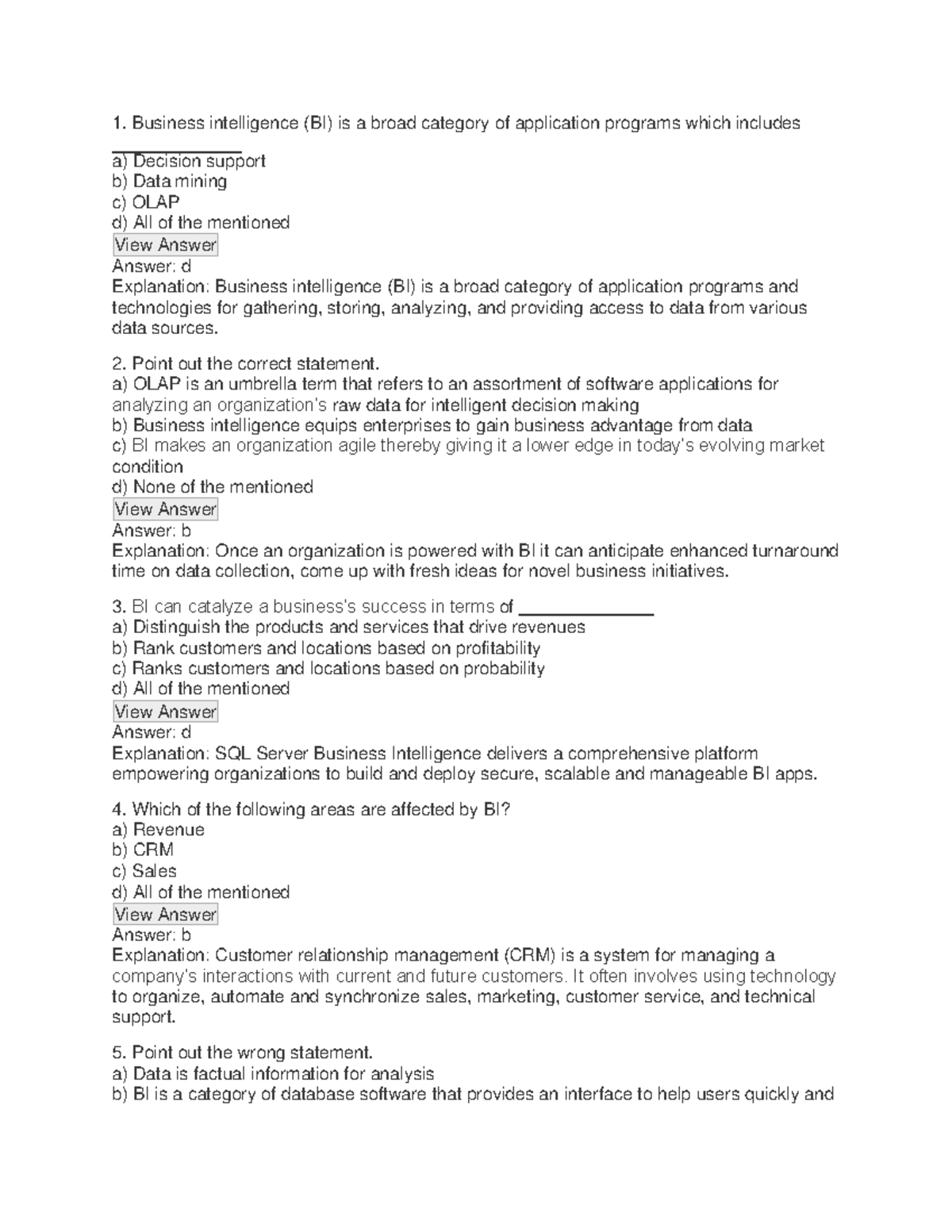 Business Analytics & Intelligence all merged in 1 - Business ...