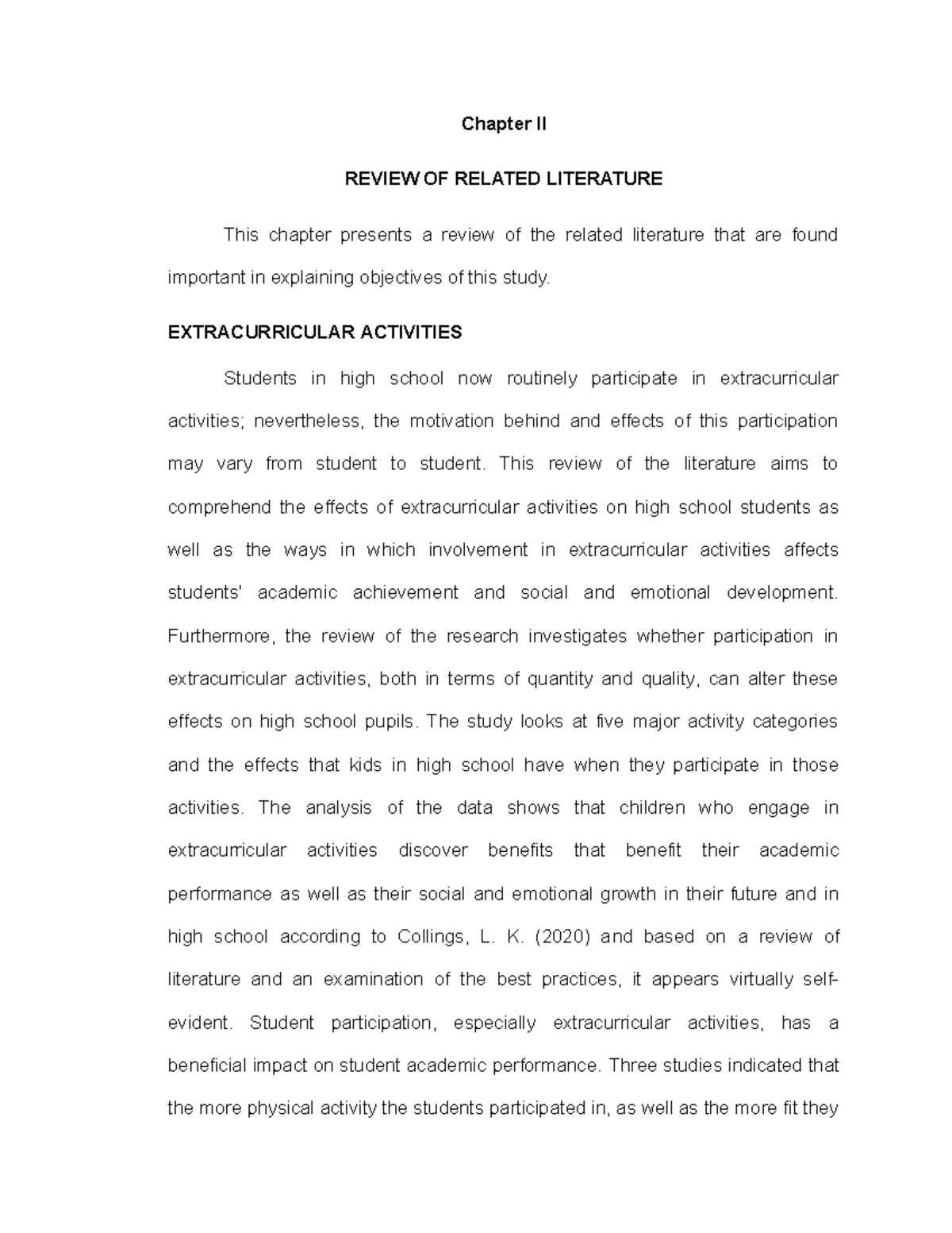 RRL - Chapter II REVIEW OF RELATED LITERATURE This chapter presents a ...