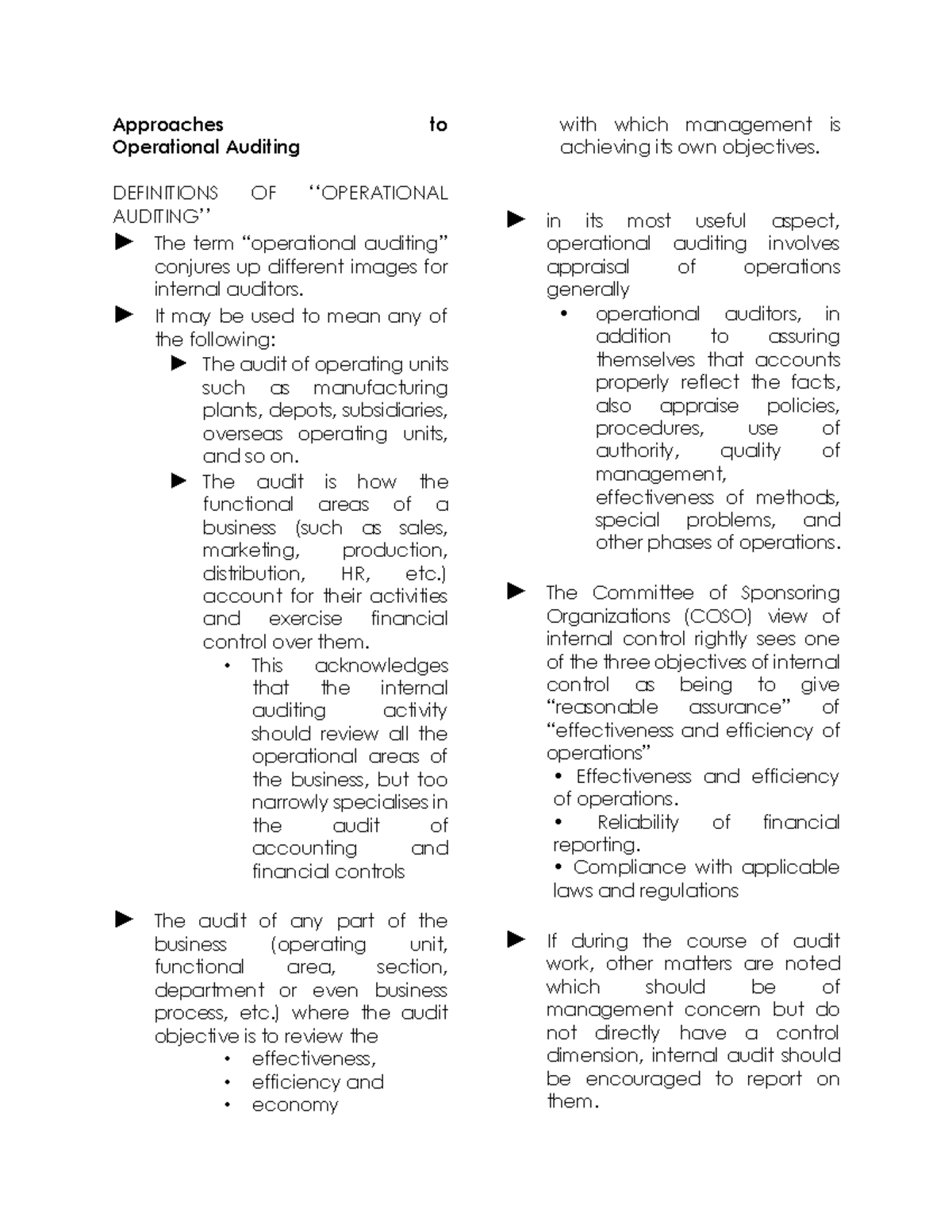 Op Aud - This is for review purposes - Approaches to Operational ...