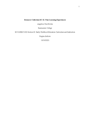 Jzusel.Resource Collection Nine Learning Experiences - Resource ...