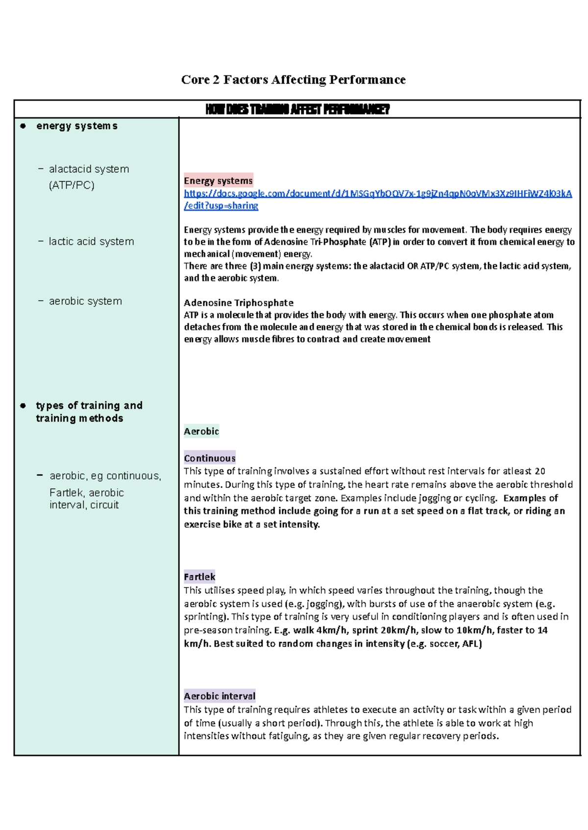 - Core 2 Study Notes - Core 2 Factors Affecting Performance How does ...