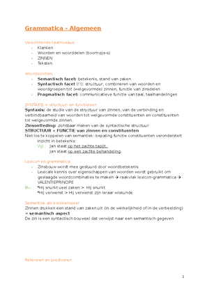 Nederlandse Taalkunde (syntaxis) - Nederlandse Taalkunde – 25 ...