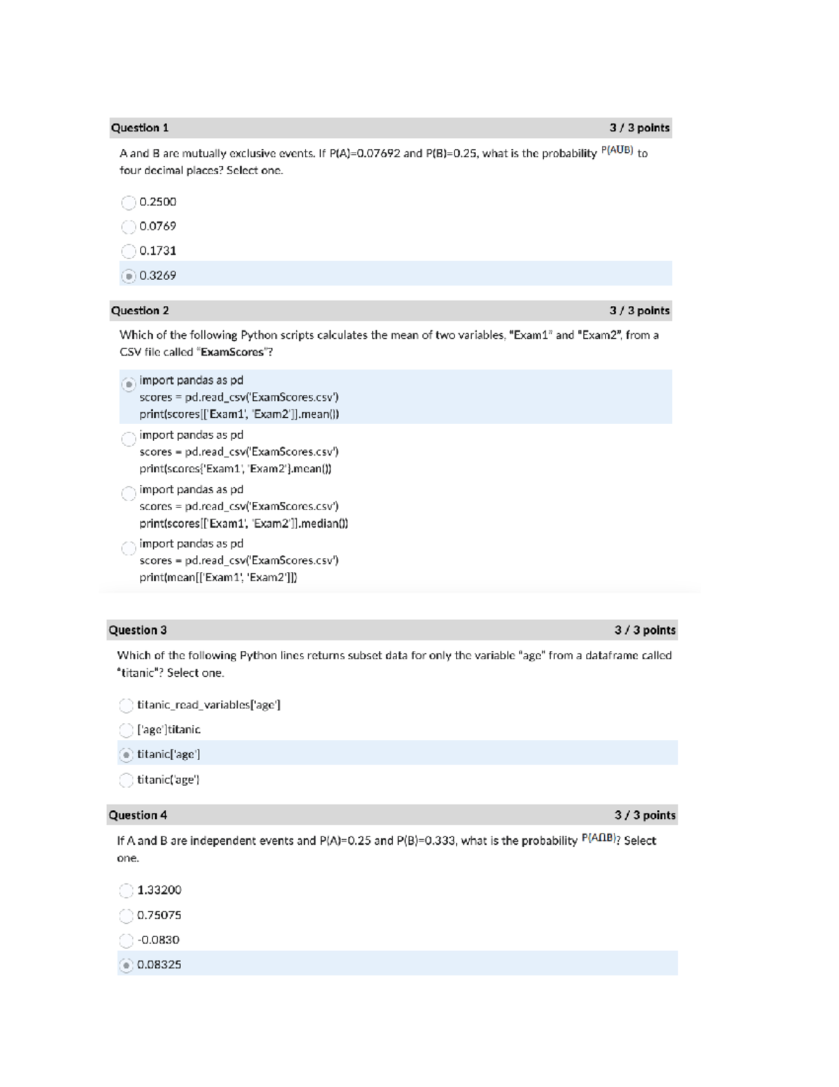 MAT 243 Mod 1 Quiz - MAT243 - Studocu