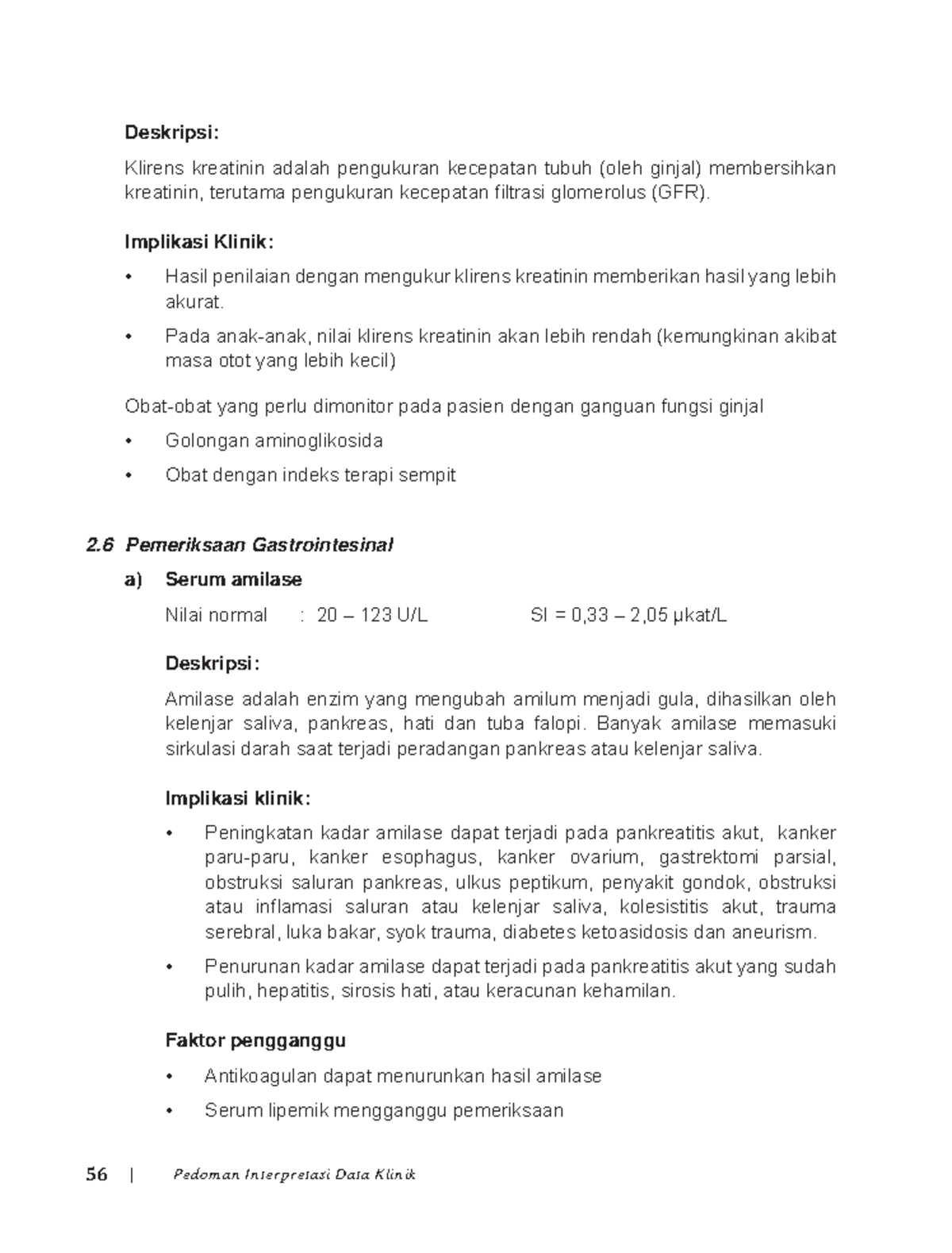 BAB 3.6 Pemeriksaan Gastrointesinal - 56 | Pedom an Interpretasi Data ...