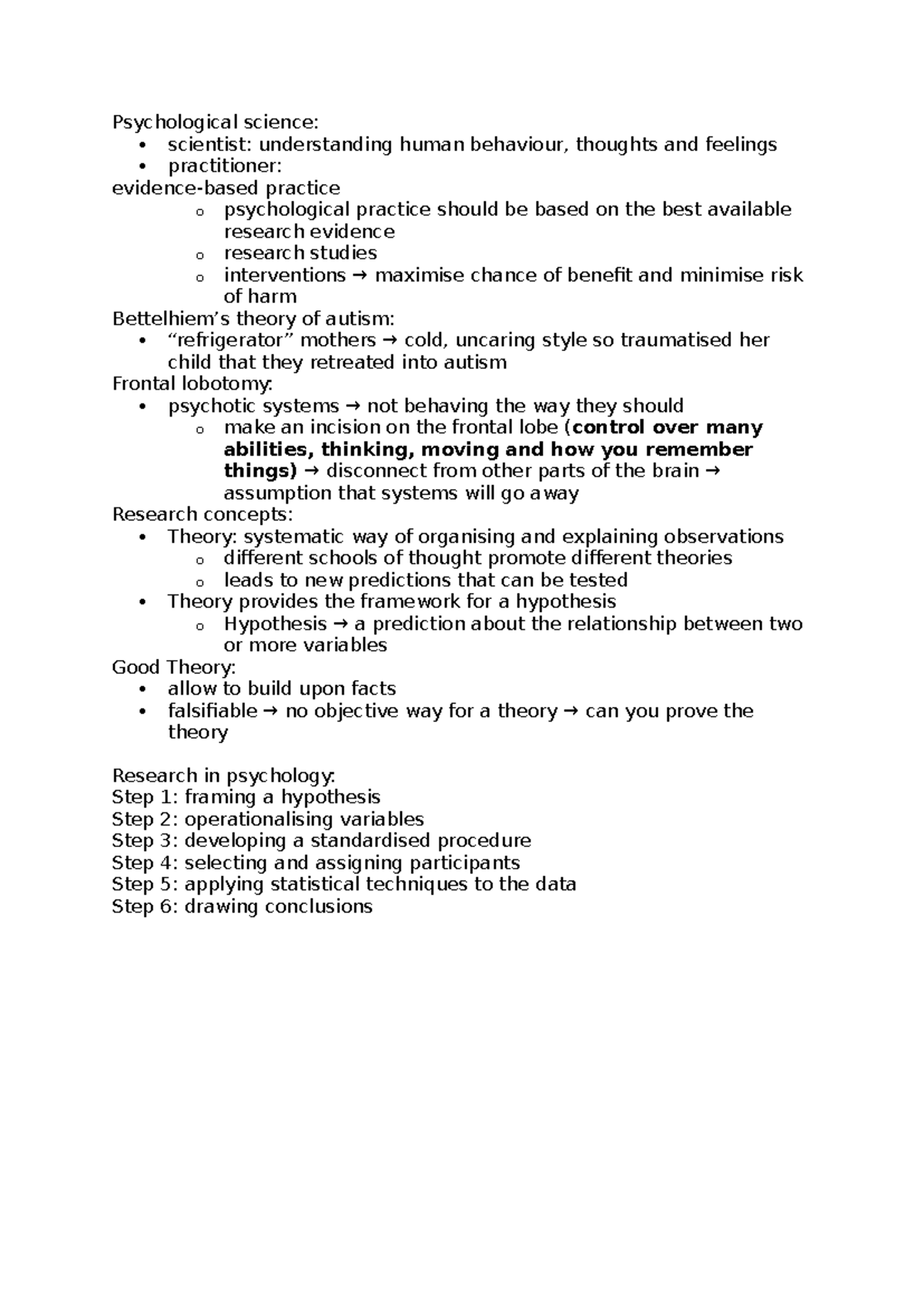 Week 2 - Research Methods - Psychological science: scientist ...