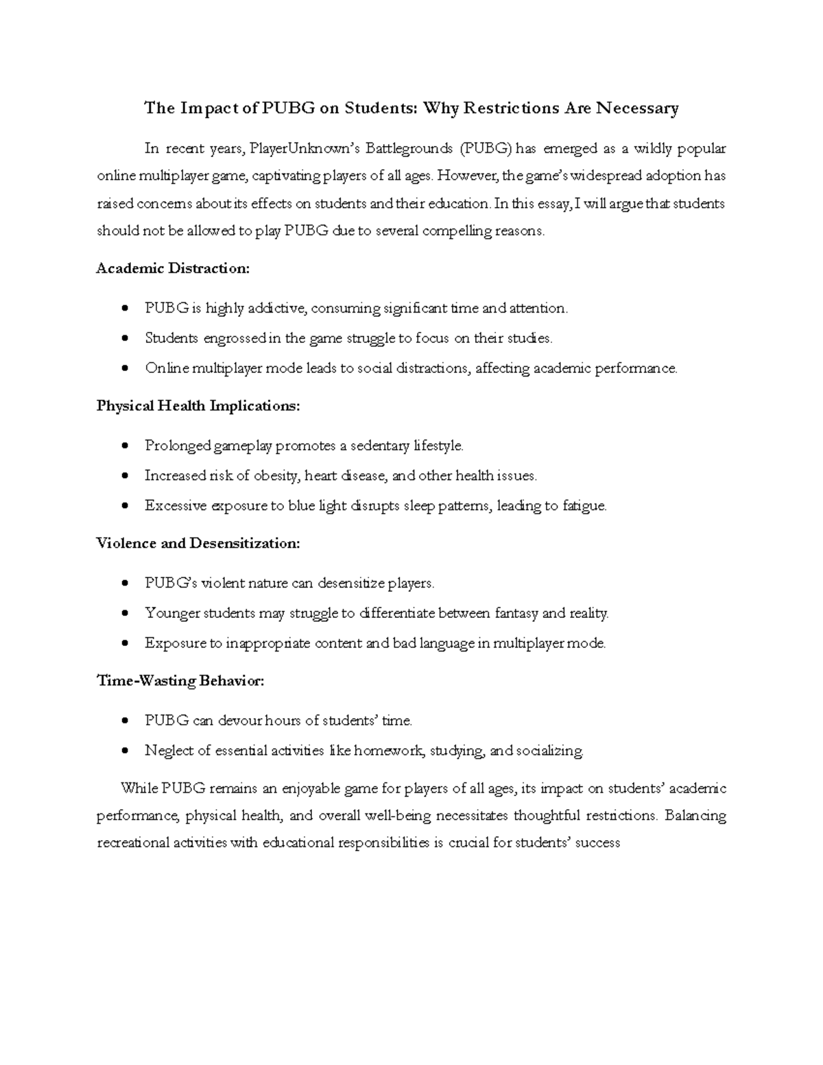 PUBG in today's world - The Impact of PUBG on Students: Why ...