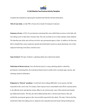 6-1 Module Six Assignment - CJ 344 Module Six Assignment Template Complete this template by ...