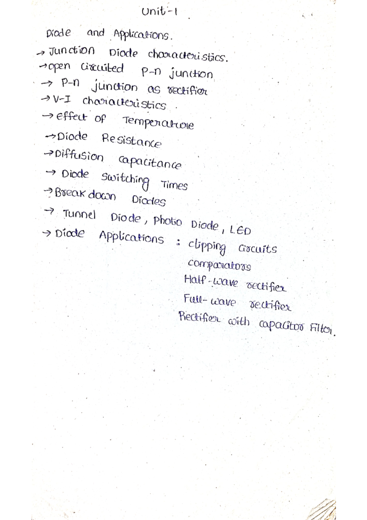 Ade unit-1-1 - . LKIU - Diode and Applications. Junction Diode ...