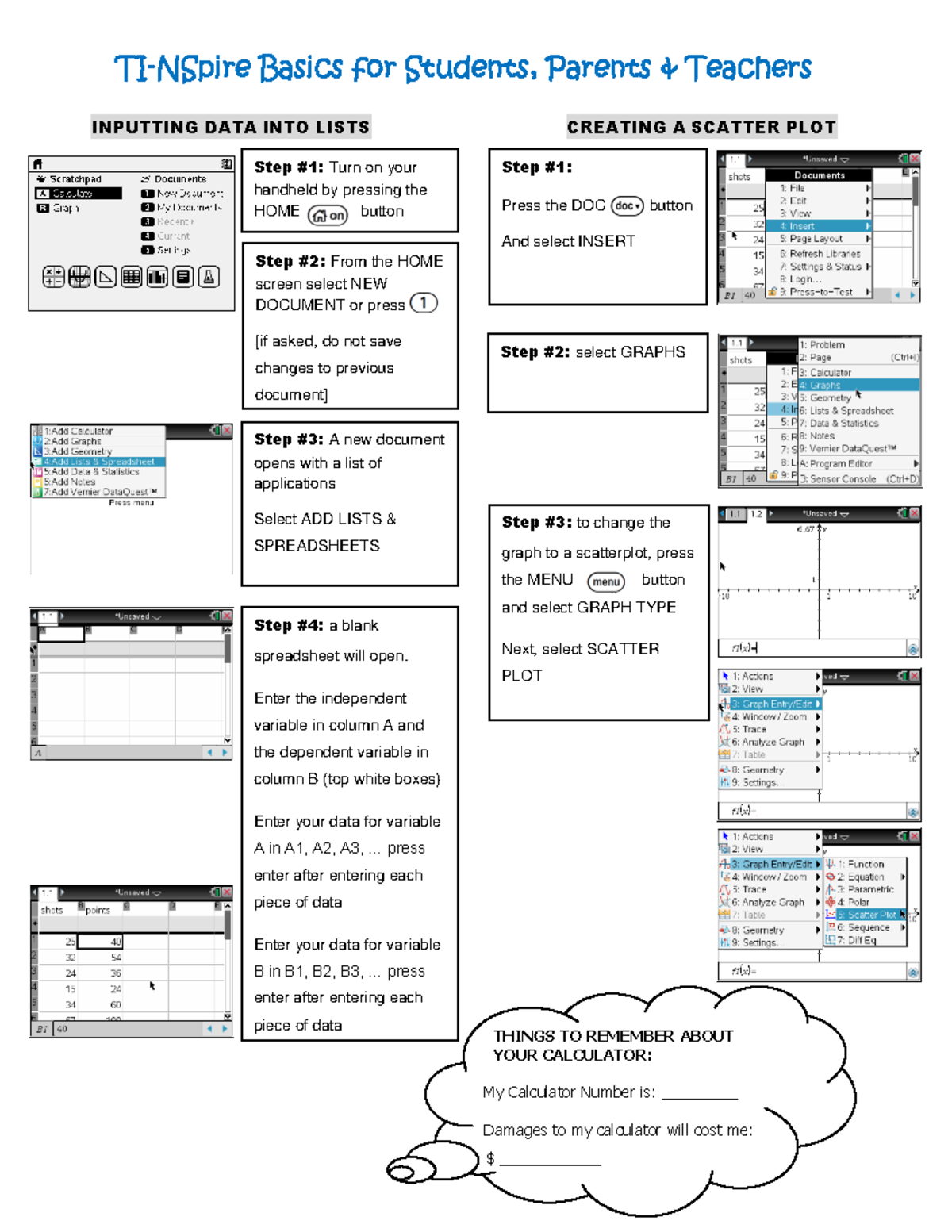 How to Use a ti inspire calculator for graphing - TI-NSpire Basics for ...