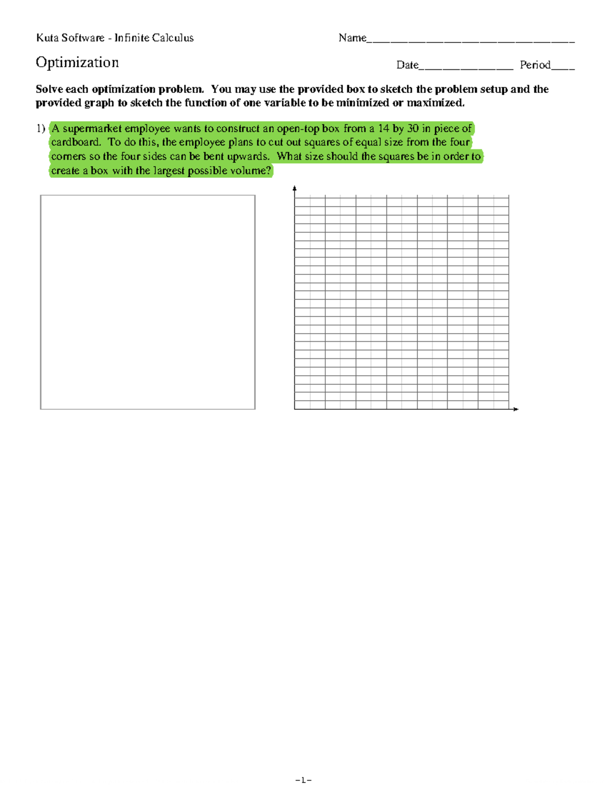 04 - Optimization - Calculus Homework - ©d N 2 b 071 b 3 o LKOuYt 7 a 0 ...