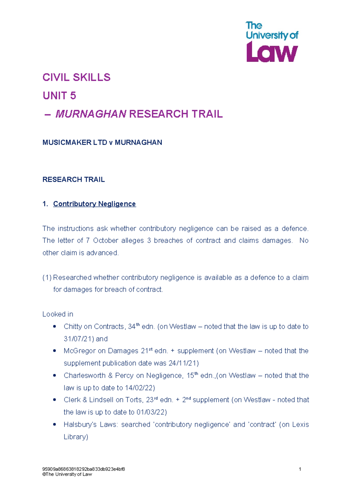 Musicmaker Sample Research Trail - CIVIL SKILLS UNIT 5 – MURNAGHAN ...