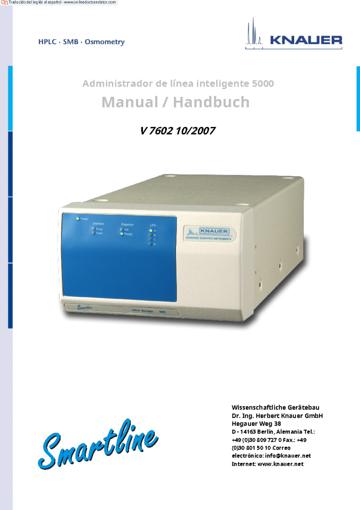 Smartline manager 5000 manual handbuch - Administrador de línea ...