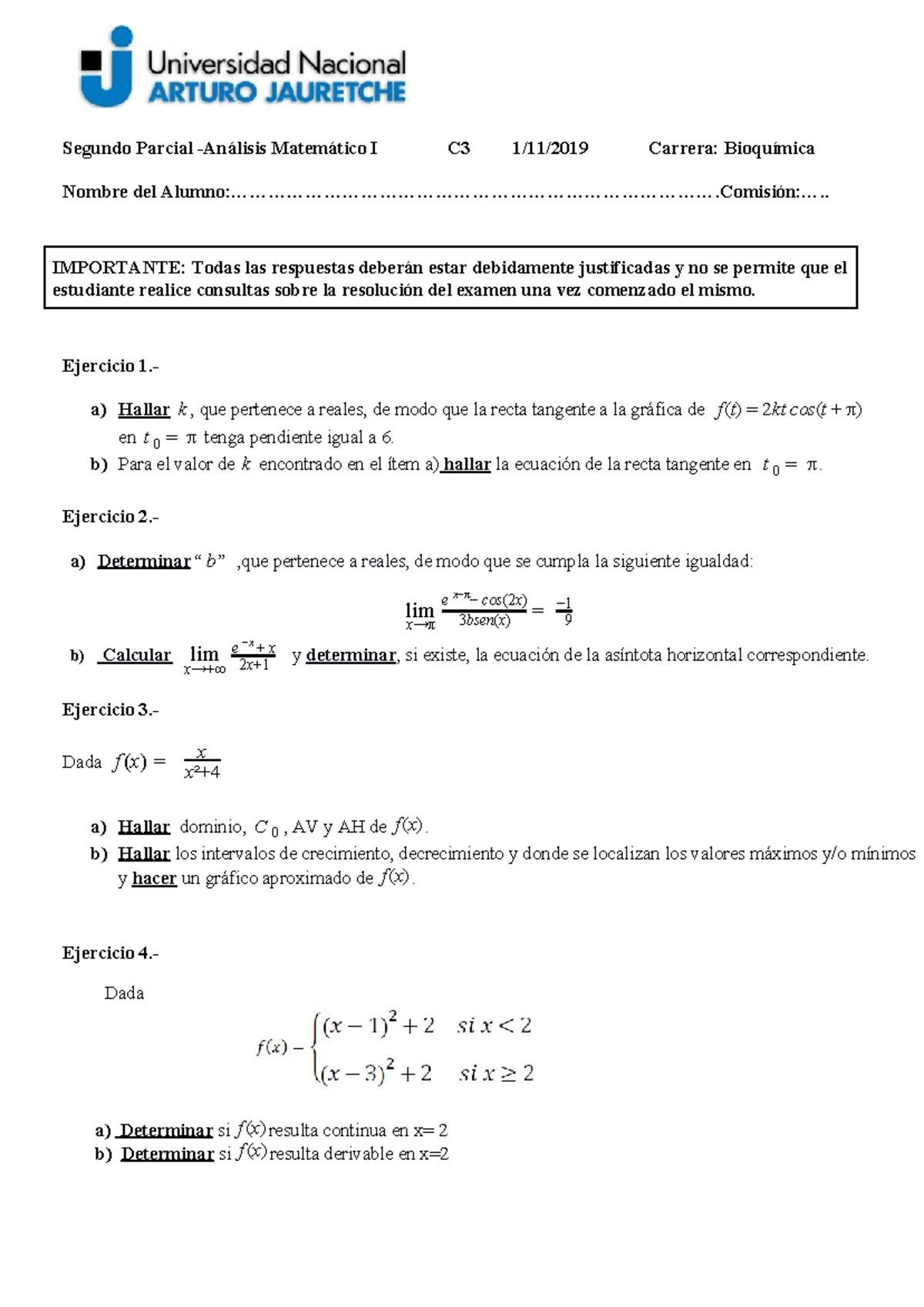 Soluciones 2P C3 2019 - importante - Segundo Parcial -Análisis ...