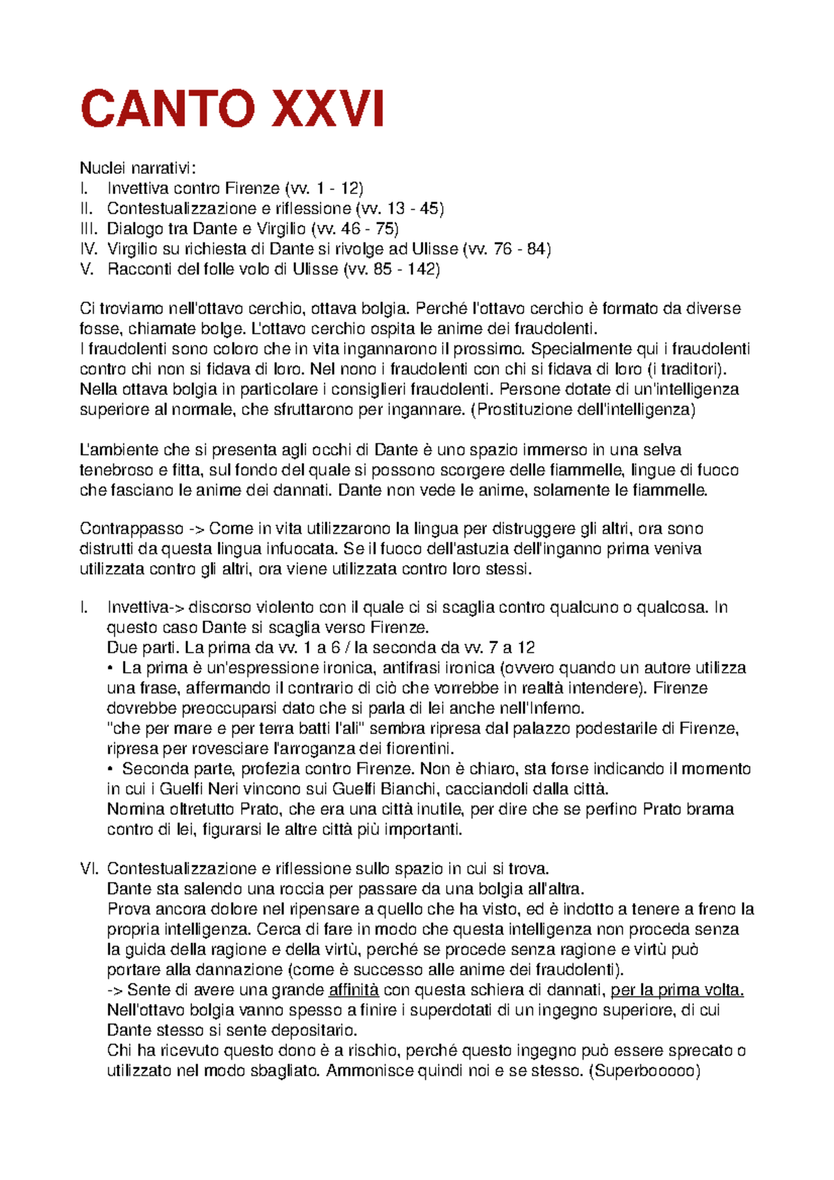 Divina Commedia - Inferno- Dante Alighieri - Canto XXVI - CANTO XXVI ...