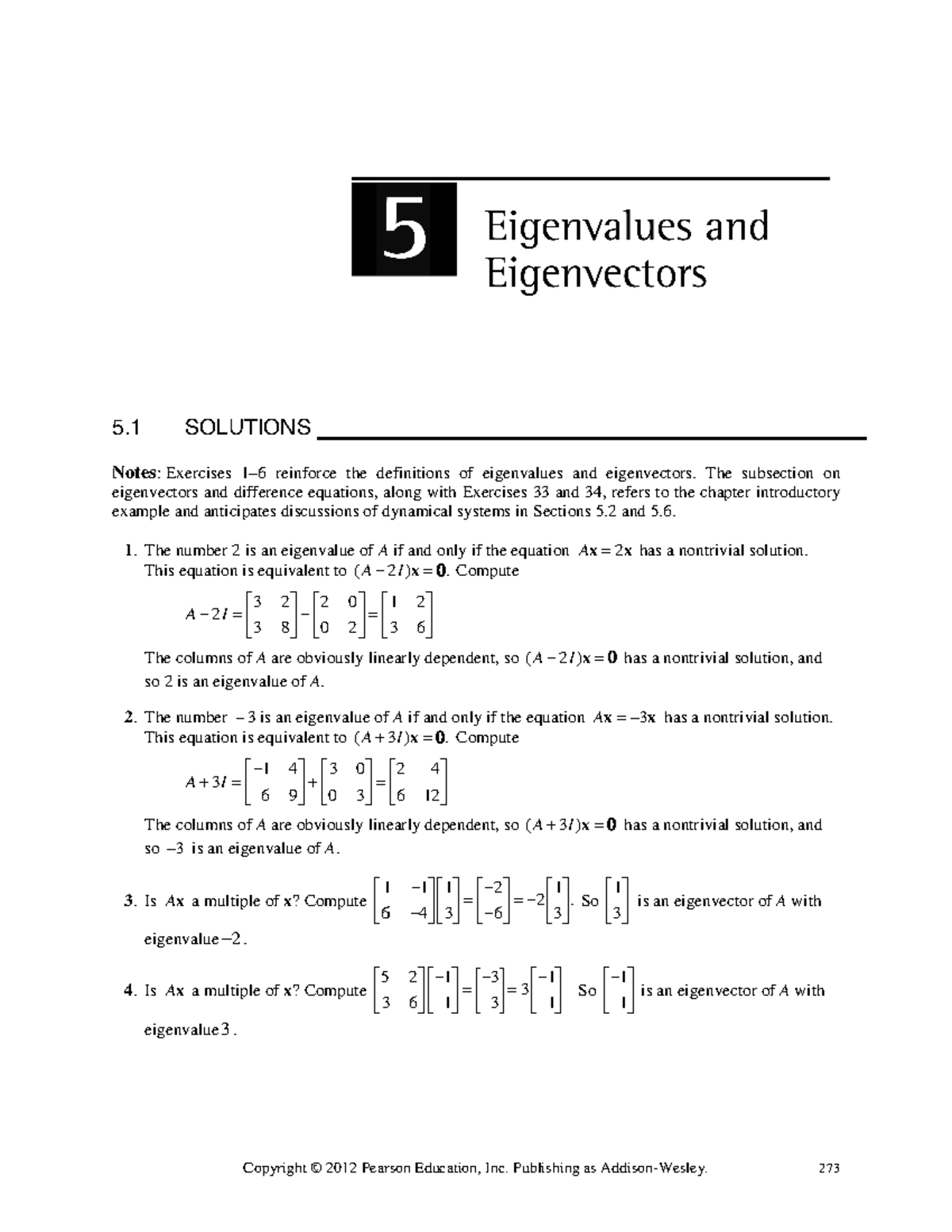 Lay hst 5 - D.C Lay - linear algebra 4th edition solutions - 5 ...