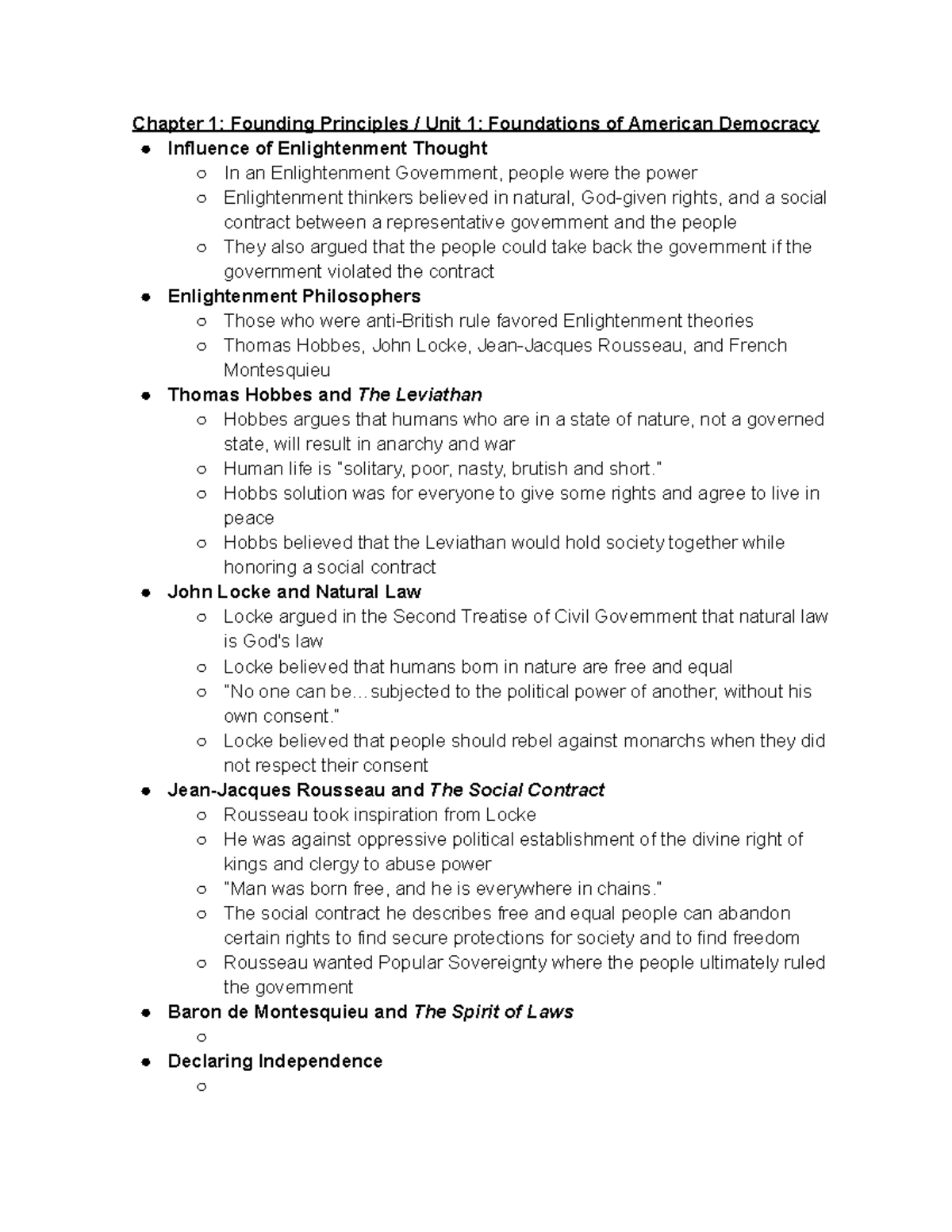 Lecture Notes Chapter 1 - Chapter 1: Founding Principles / Unit 1 ...