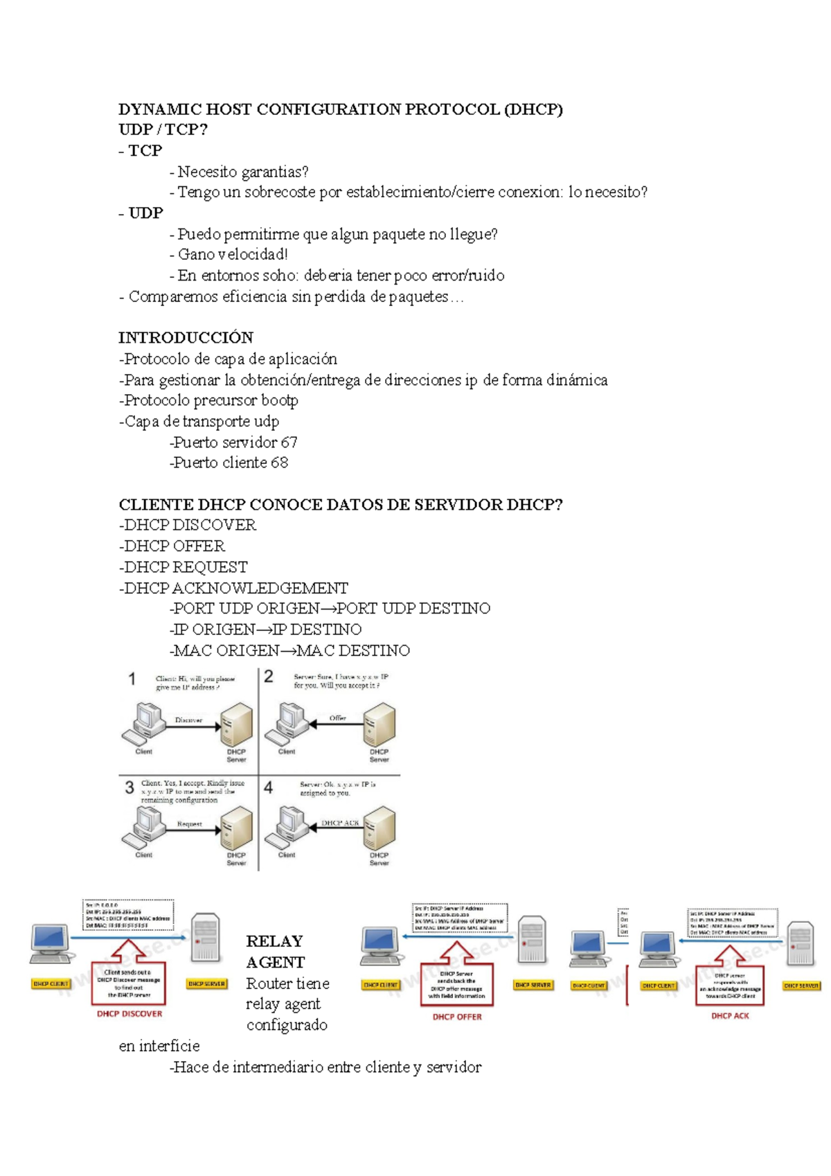 Dynamic HOST Configuration Protocol - DYNAMIC HOST CONFIGURATION PROTOCOL (DHCP) UDP / TCP ...