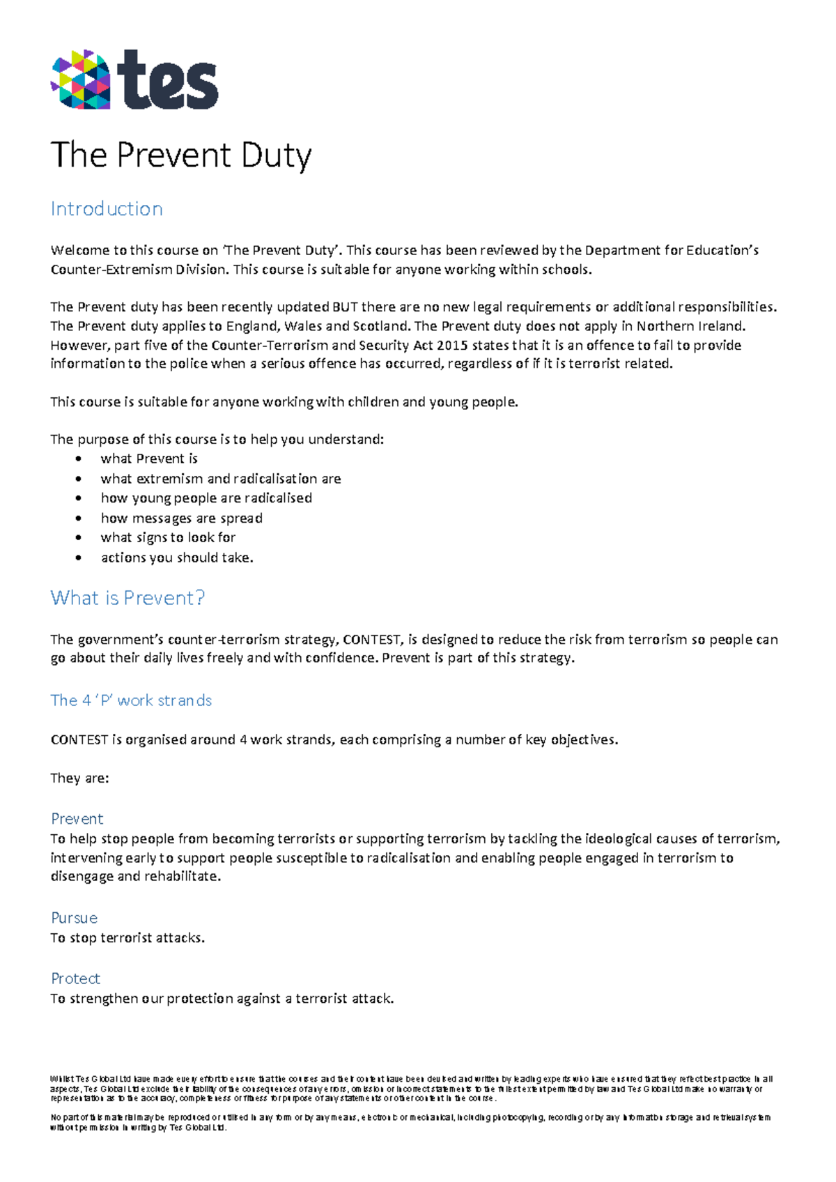 The Prevent Duty-PDF - Summary Protecting Children’S Health And ...