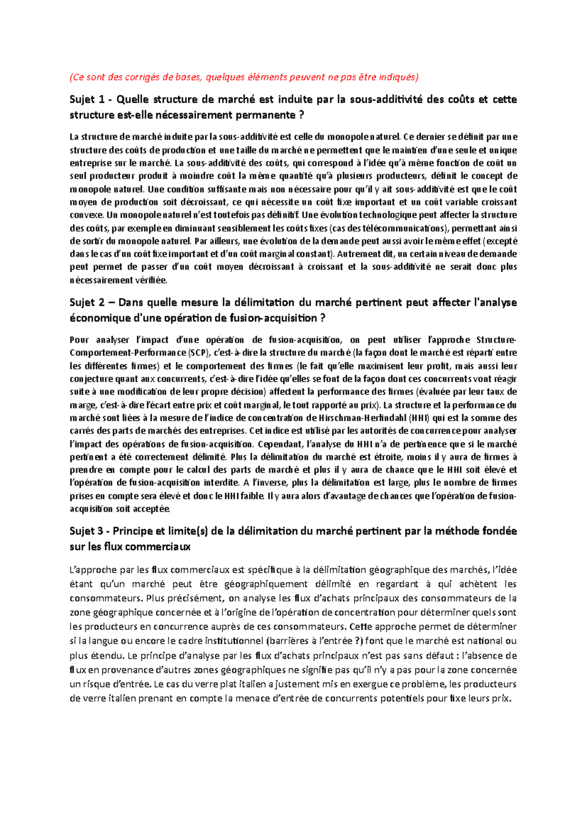 CC1-sujets-corrigé 2024 - (Ce sont des corrigés de bases, quelques ...