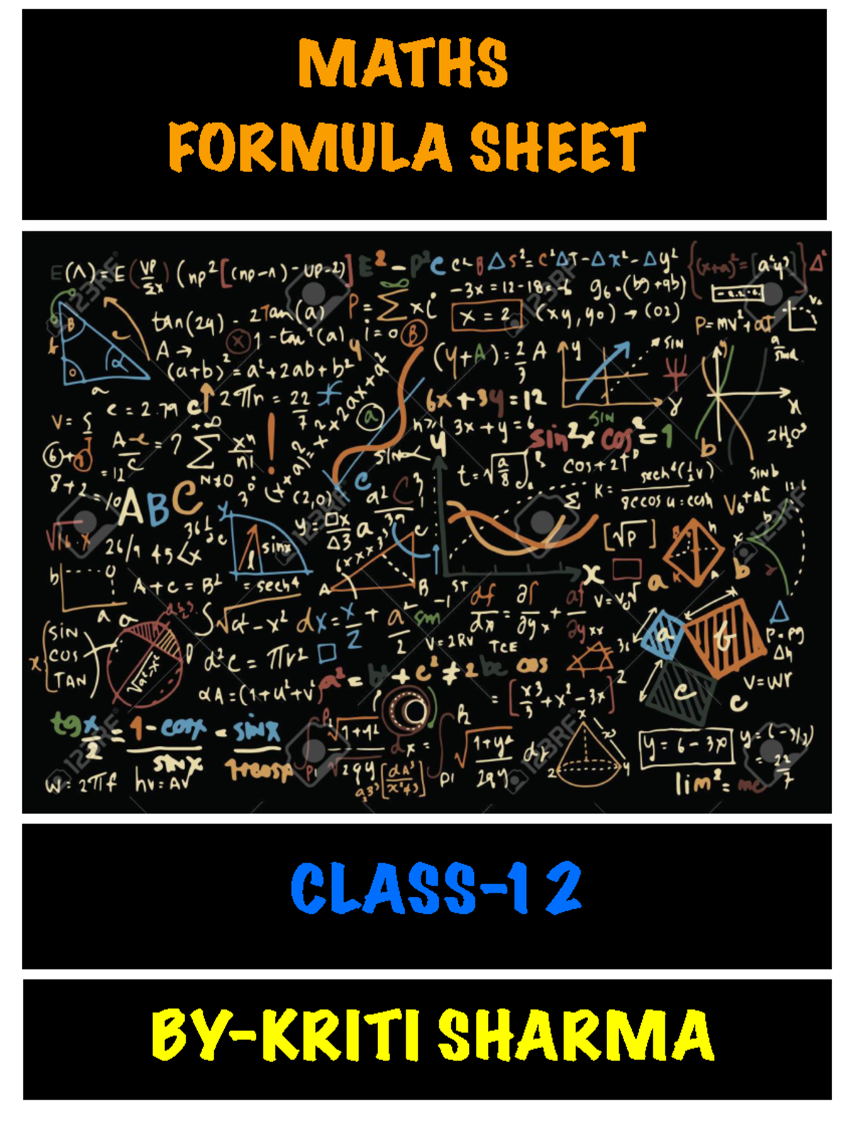 Math formula - 12 - Supply chain managemnat - MATHS FORMULA SHEET CLASS ...