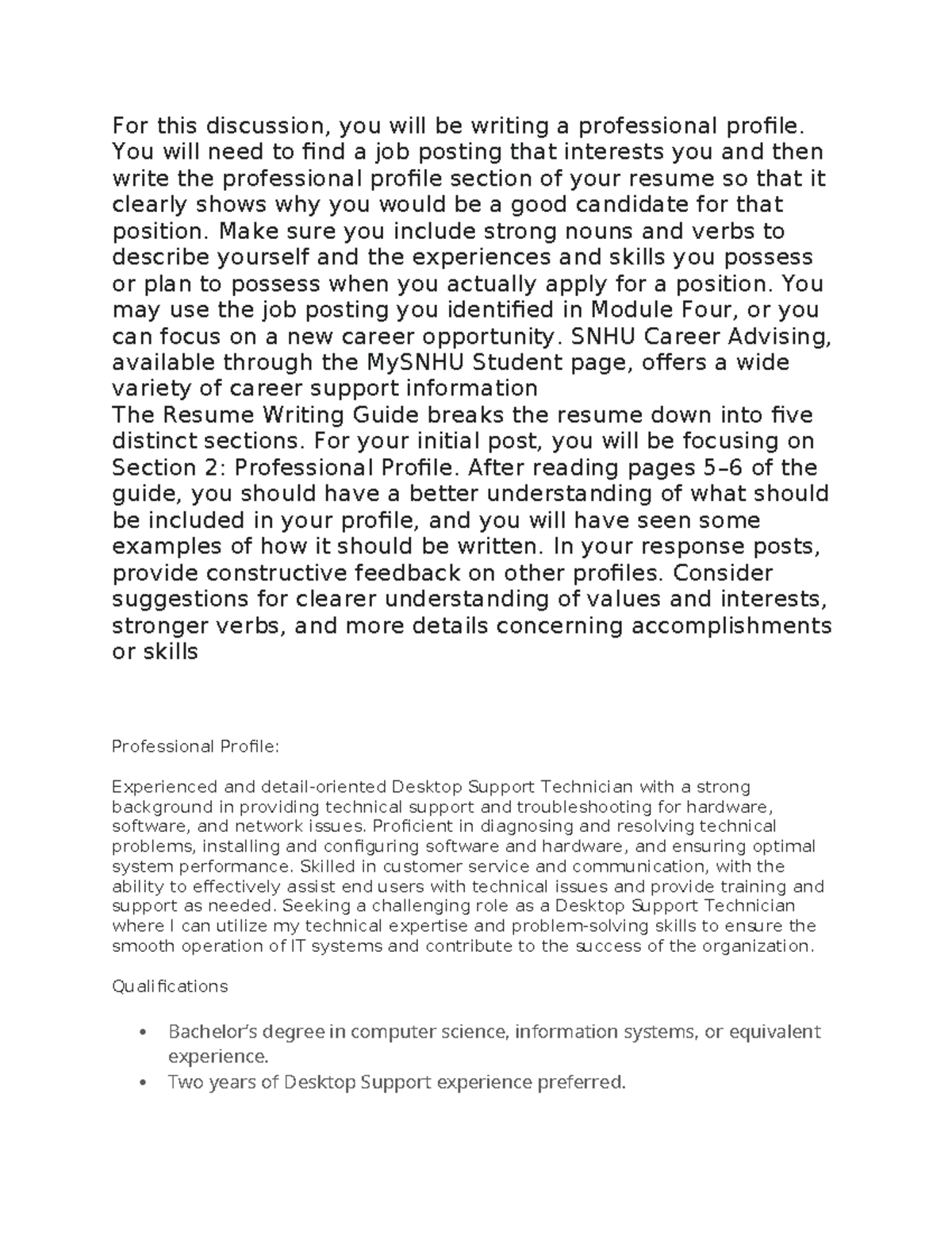 It DIscussion Question module 8 - For this discussion, you will be ...