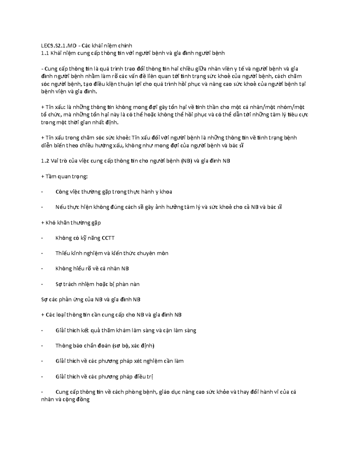 Khái niệm chính LEC9 - famfjvjsbjvskjsdjkfhFHIqhuqehffgksodjaeiqw - LEC9.S2.1 - Các khái niệm ...
