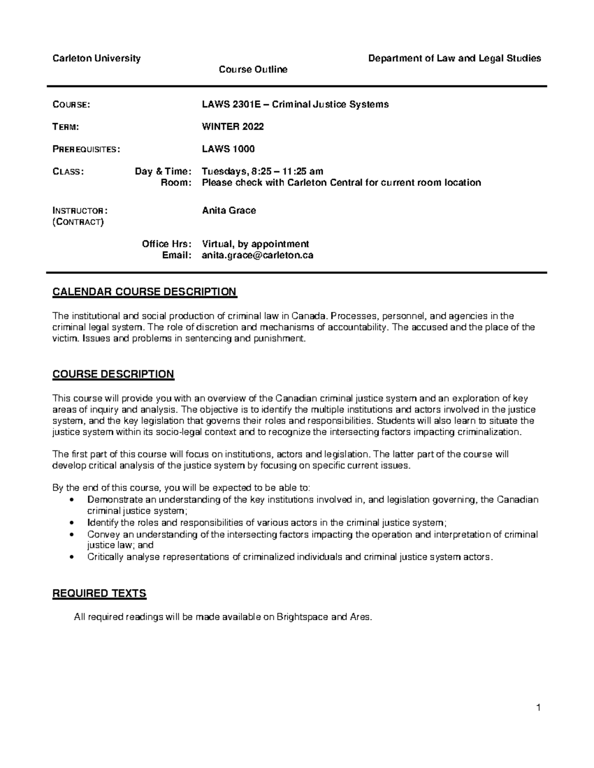Course Outline Laws2301E Grace - Carleton University Department of Law ...