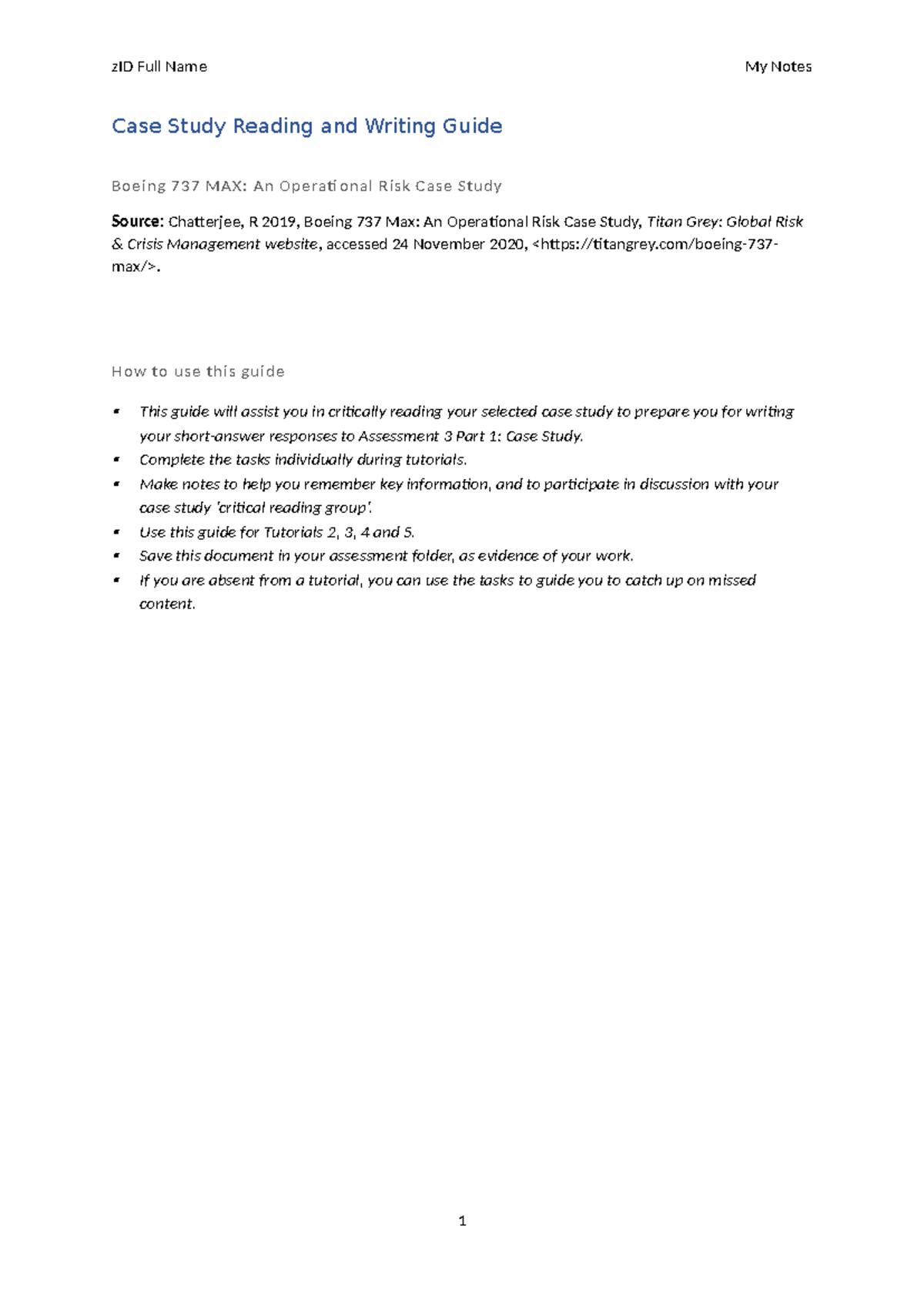 #2 Boeing 737 MAX Guide - Tagged - Case Study Reading and Writing Guide Boeing 737 MAX: An ...