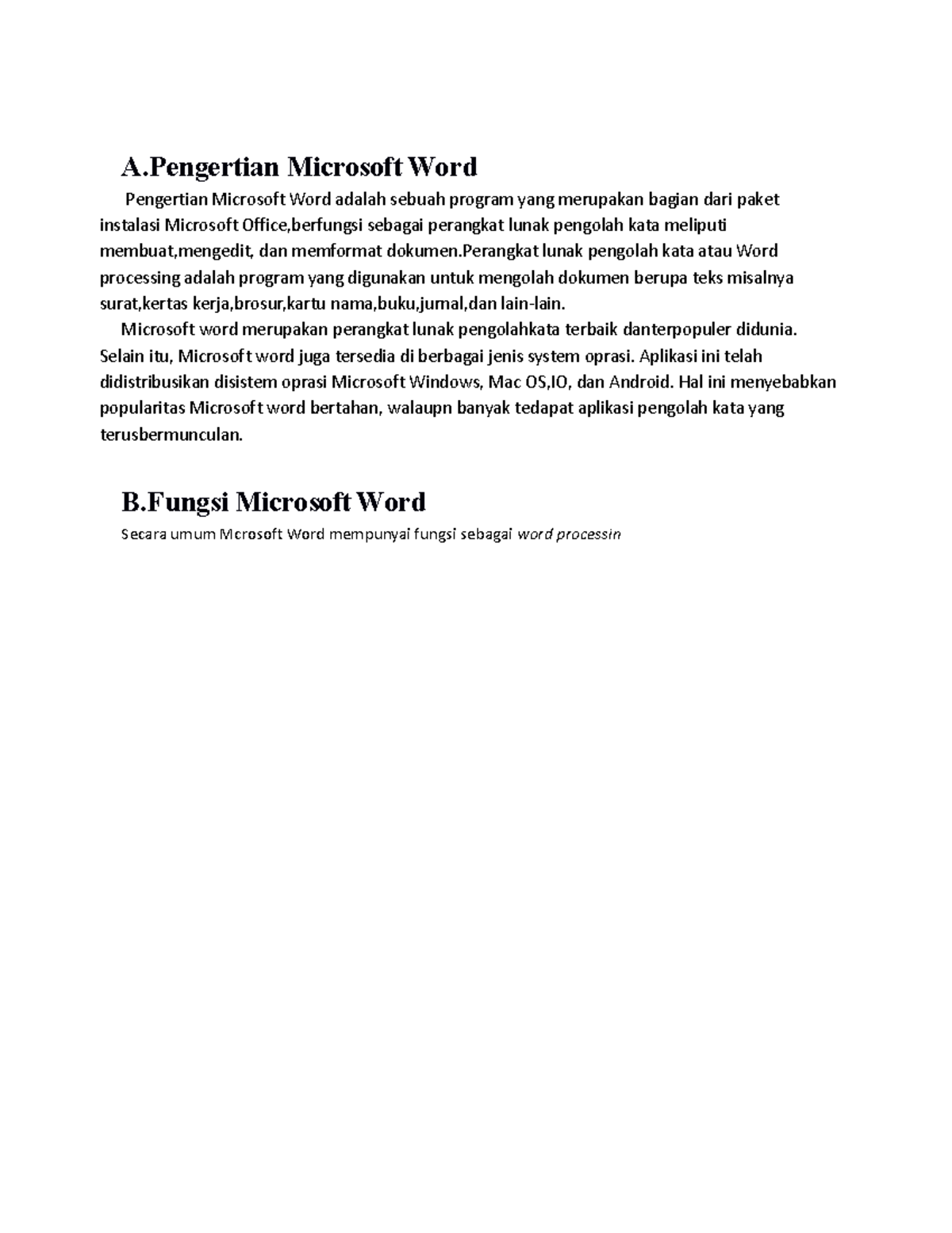 Dwi rahmawati - this good - A Microsoft Word Pengertian Microsoft Word ...