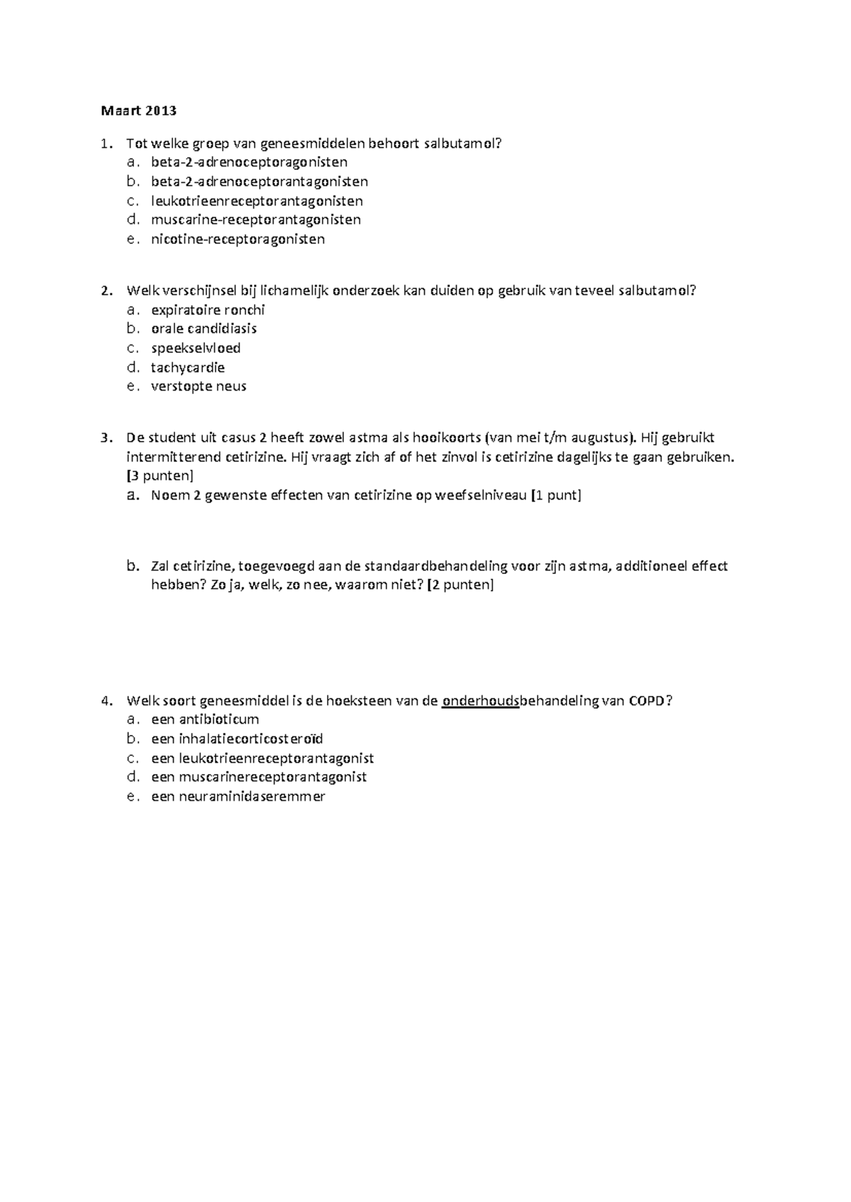 Verplichte opgaven - rdff 2.3 met én zonder antwoorden - Maart 2013 Tot ...