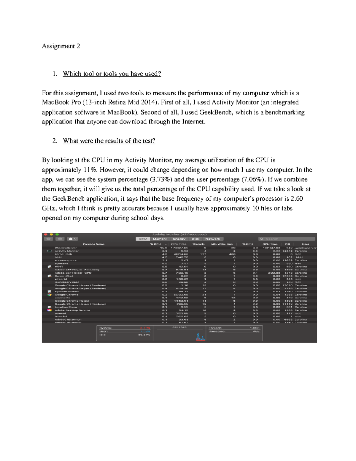 Practical Assignment #2 - 2020 - Assignment 2 1 tool or tools you have ...
