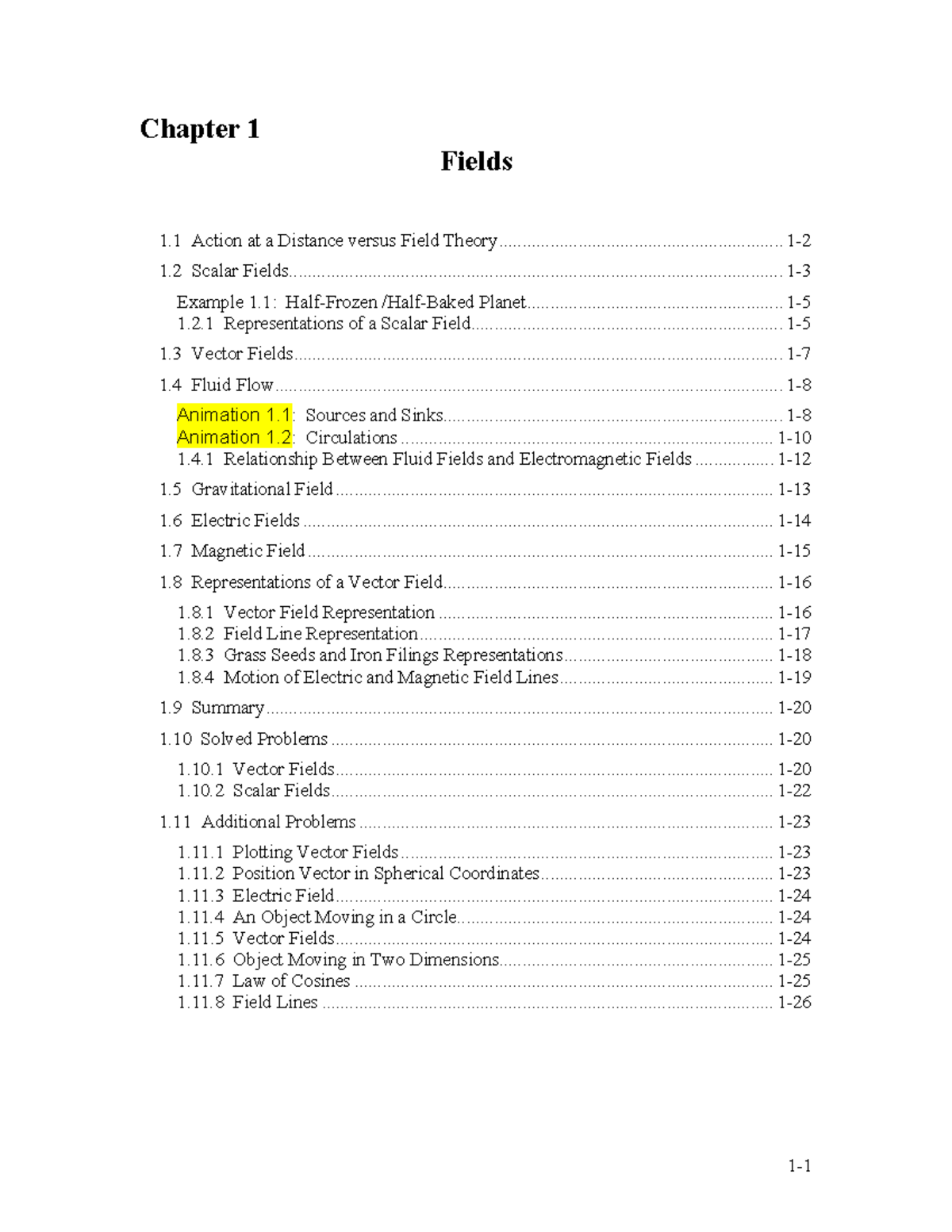 Vector-Analysis-Scalar Field - Fields Chapter 1 Action at a Distance ...