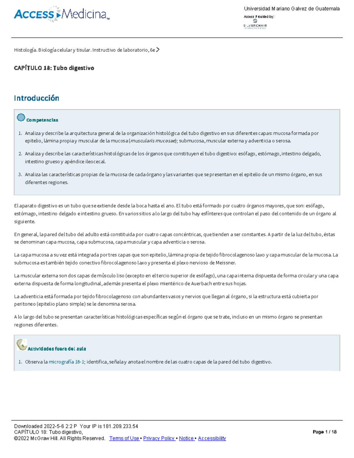 Capítulo 18 Tubo digestivo - Histología. Biología celular y tisular ...
