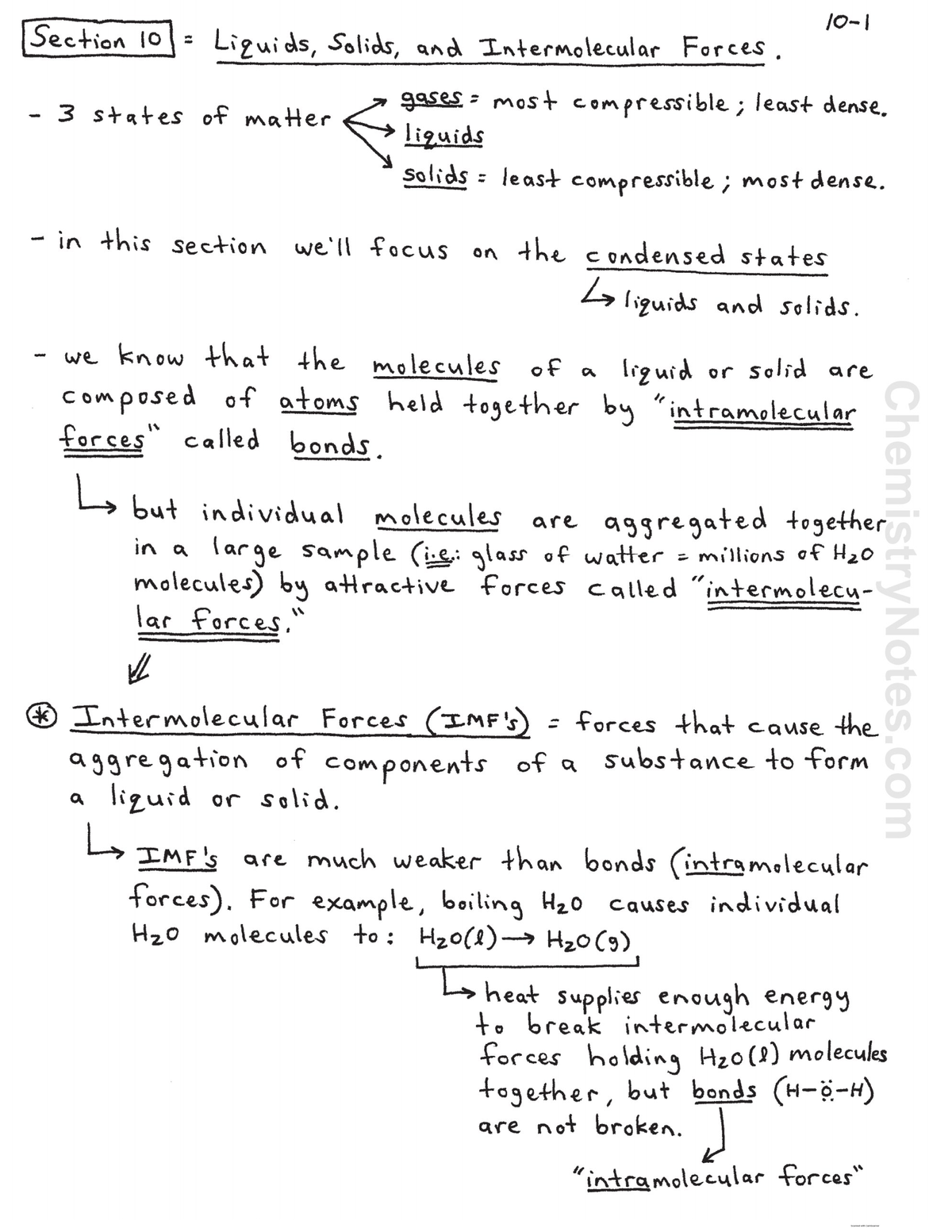 Liquids Solid and Intermolecular Forces - Lecture Notes - Chemistry for ...