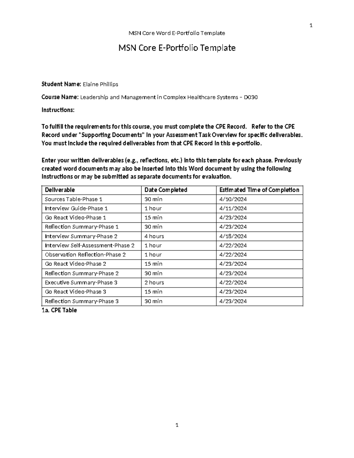 E-portfolio tempate CMF1 - MSN Core Word E-Portfolio Template MSN Core ...