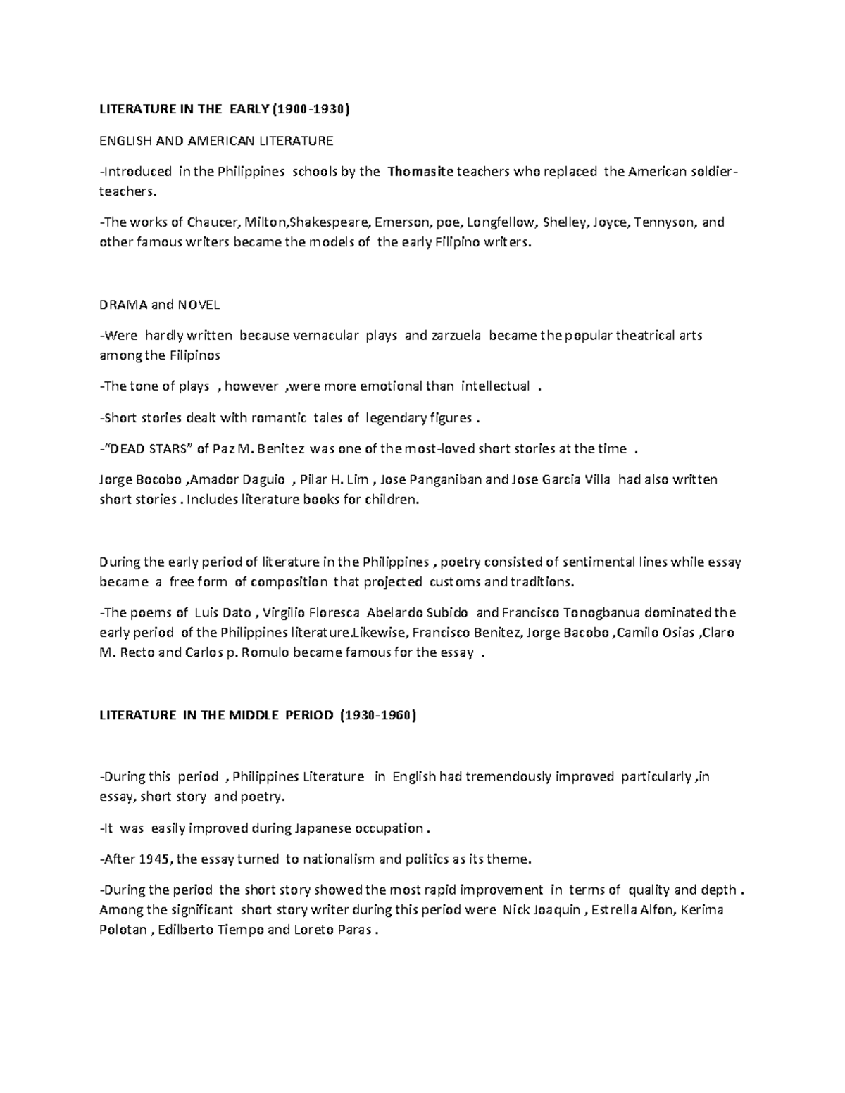 Document - ntes - LITERATURE IN THE EARLY (1900-1930) ENGLISH AND ...