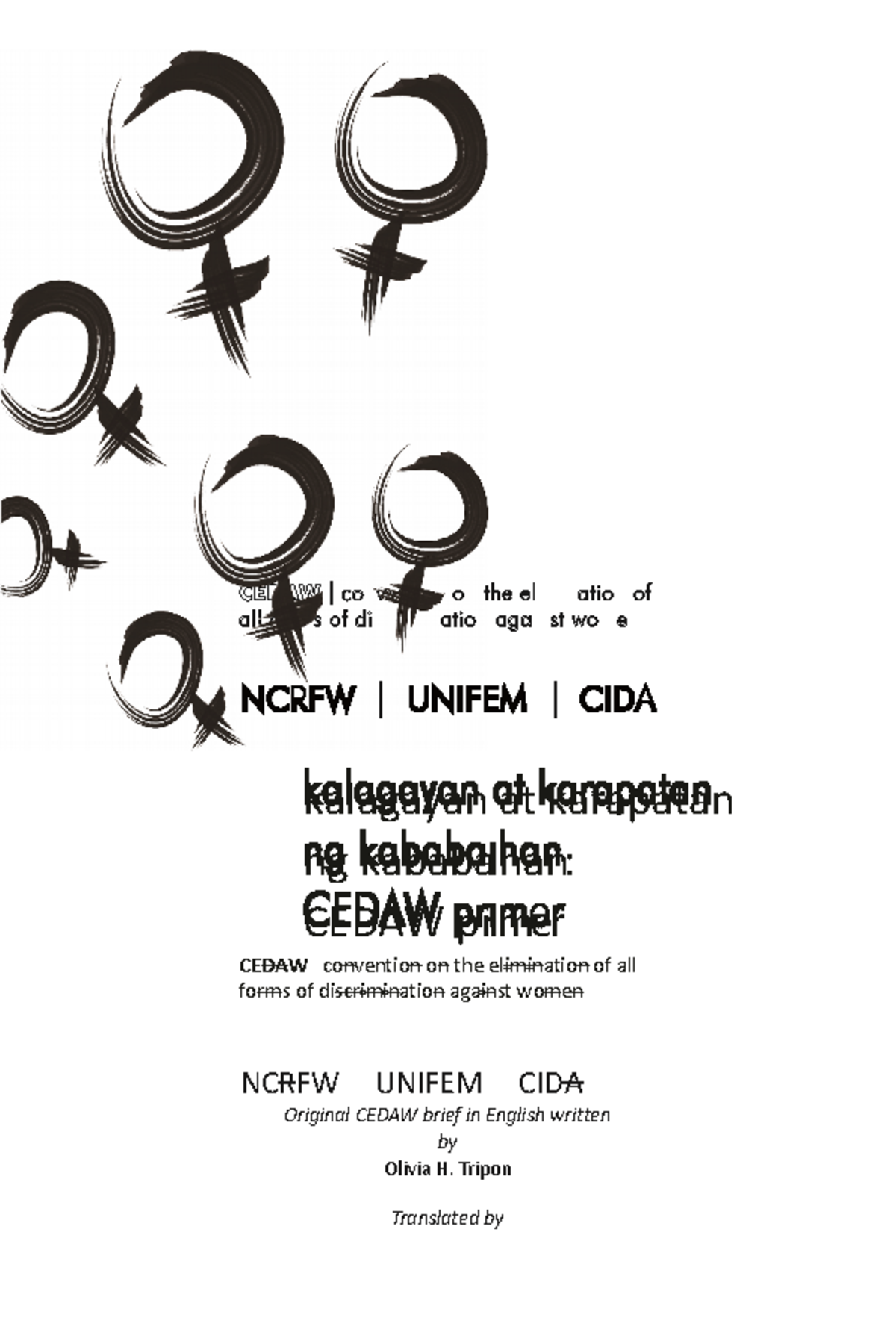 Cedaw - Araling panlipunan - CEDAW convention on the elimination of all ...